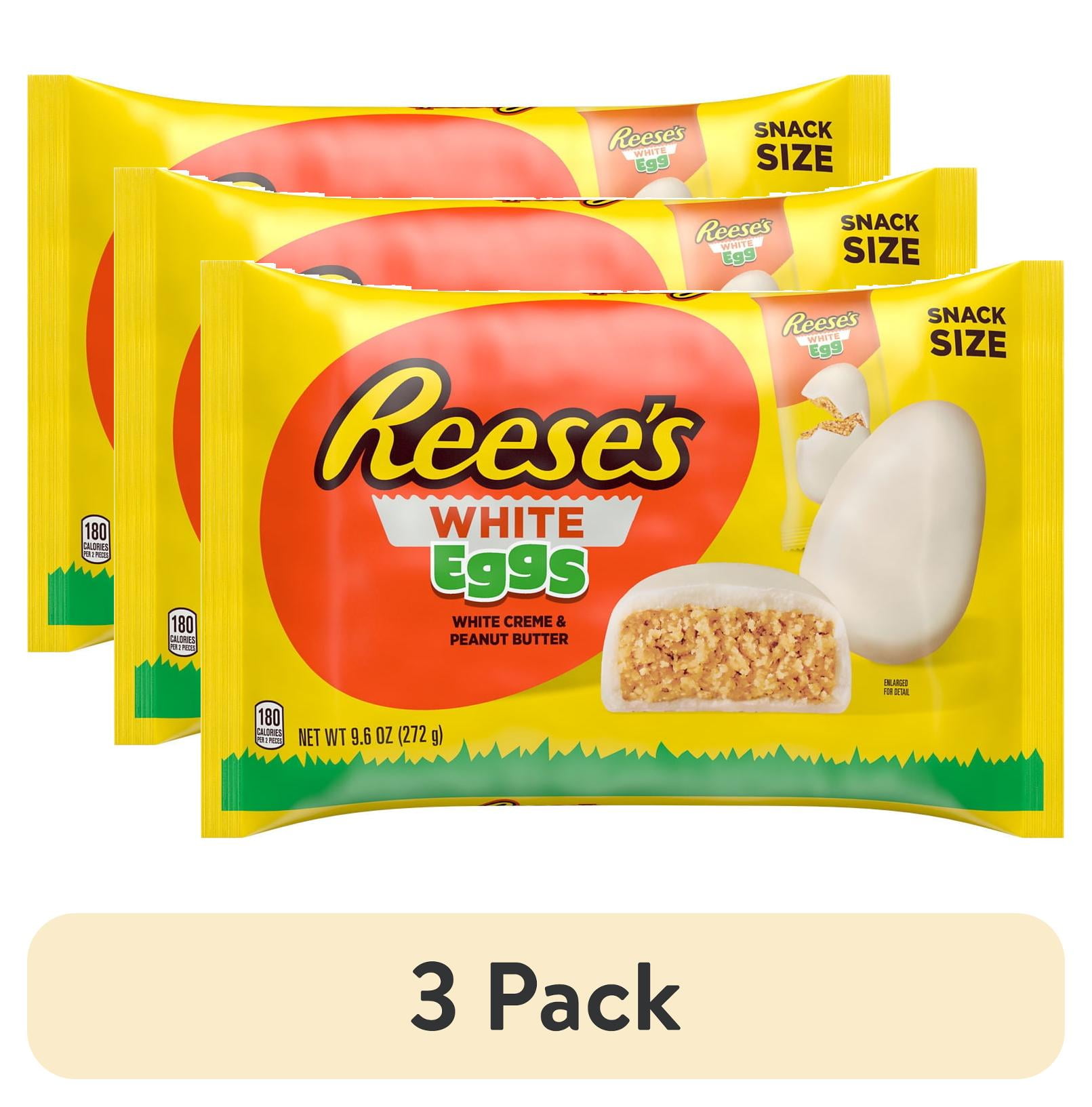 (3 pack) Reese's White Creme Snack Size Peanut Butter Eggs Easter Candy ...