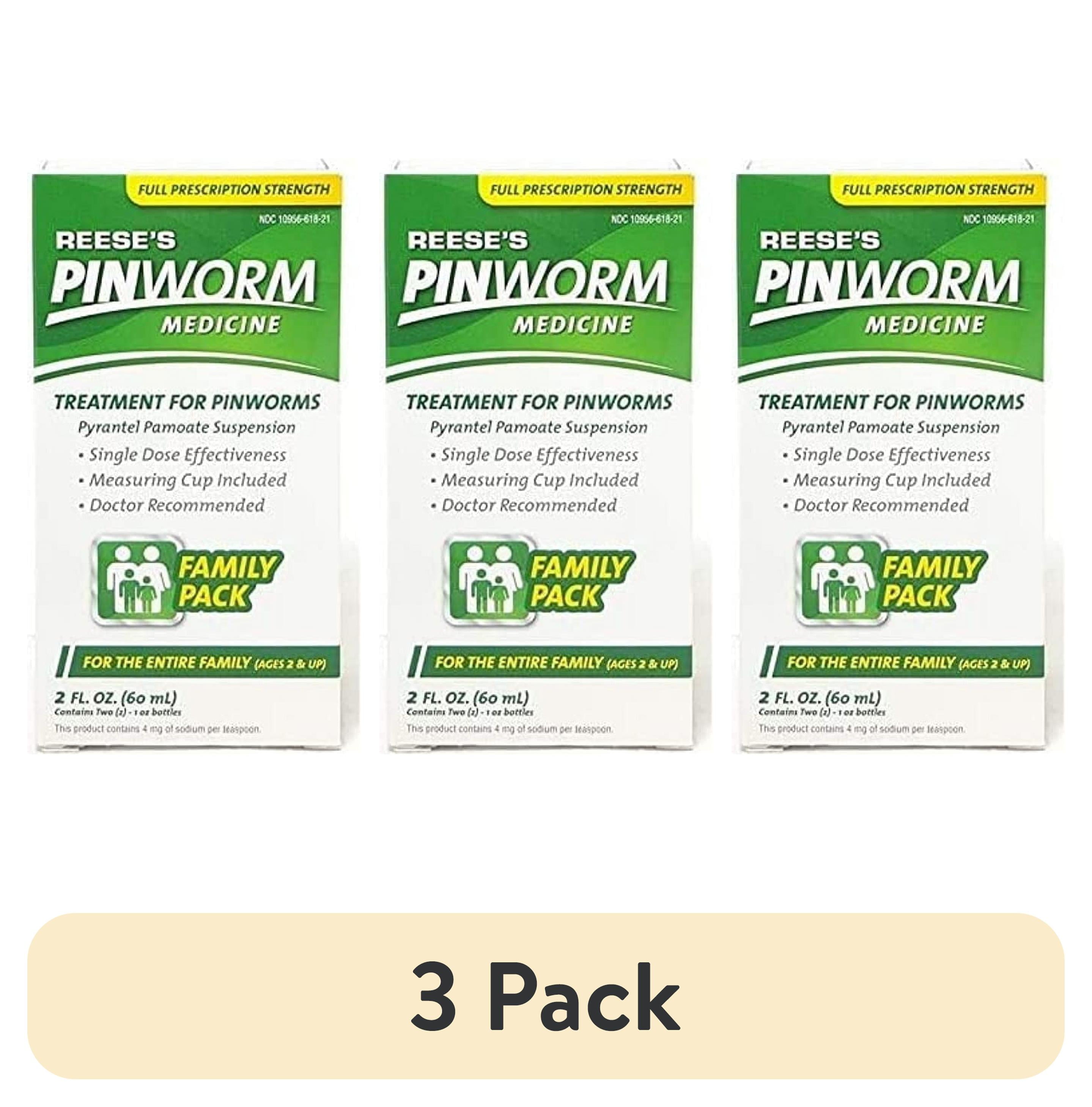 (3 pack) Reeses Pinworm Medicine Liquid For Entire Family, Full ...