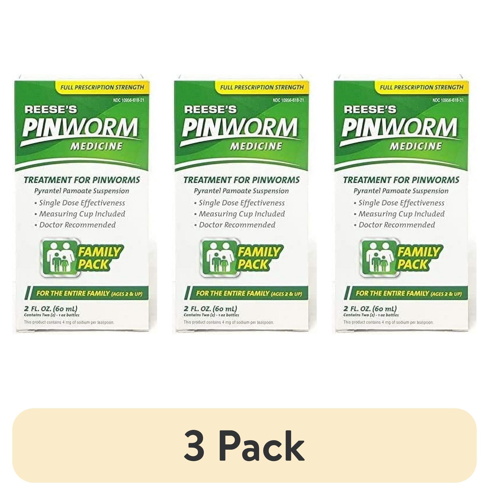 (3 pack) Reeses Pinworm Medicine Liquid for Entire Family, Full ...