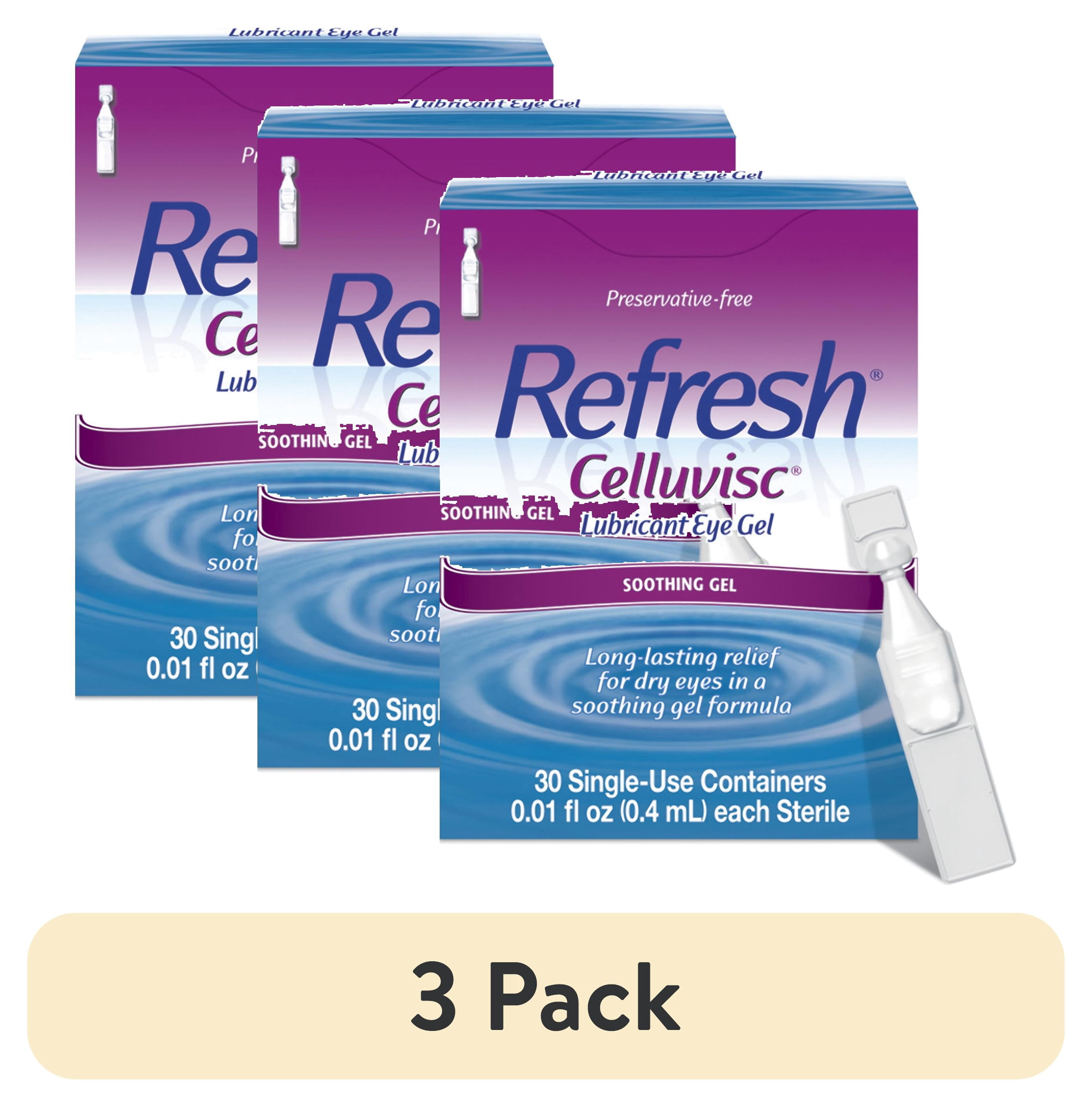 (3 pack) Refresh Celluvisc Lubricant Eye Gel Preservative-Free ...
