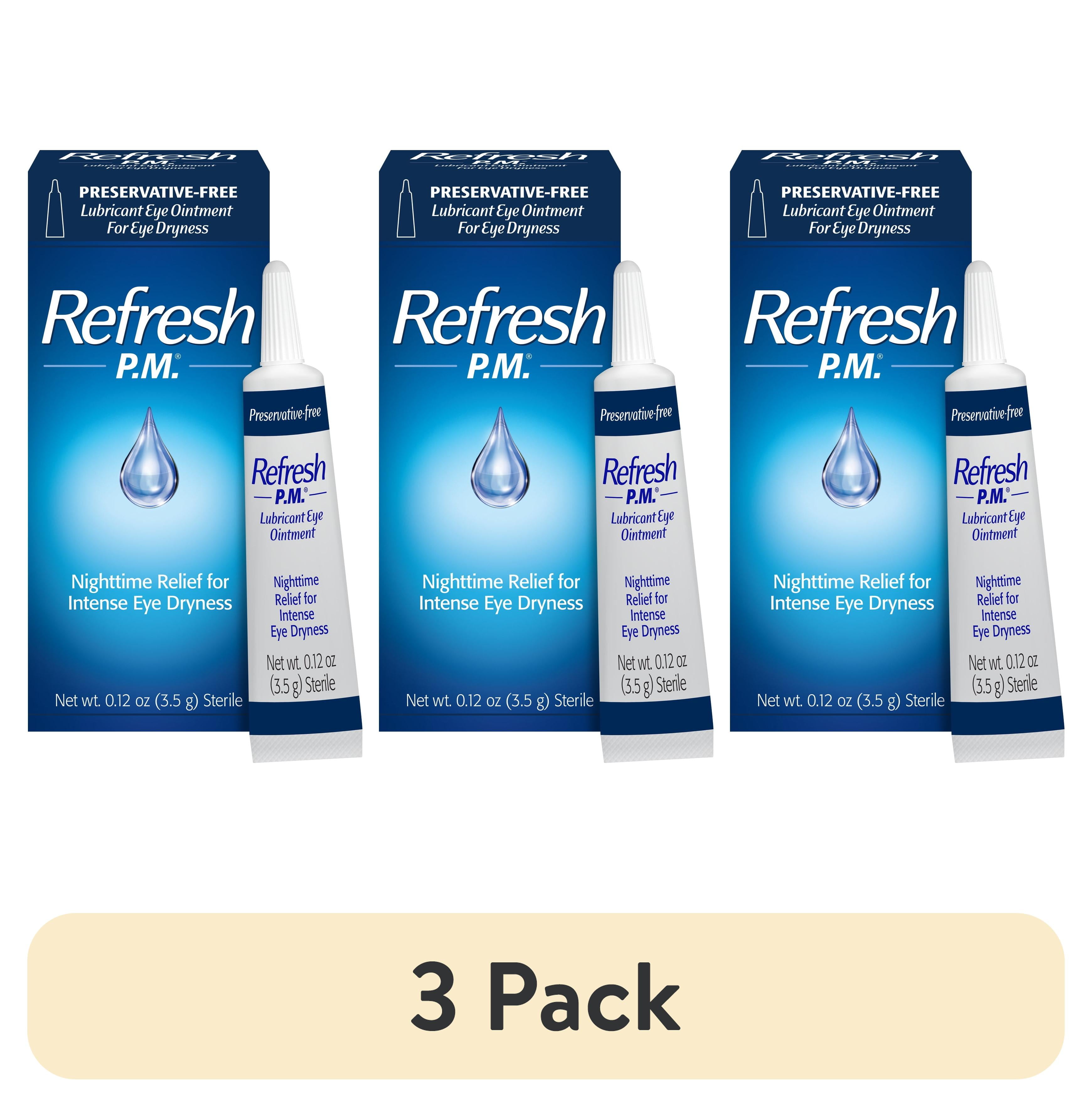 (3 pack) Refresh P.M. Lubricant Eye Ointment, 3.5 g - Walmart.com