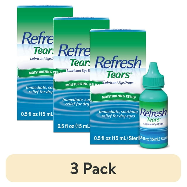 (3 pack) Refresh Tears Lubricant Eye Drops Artificial Tears, 15 ml, 1 ...