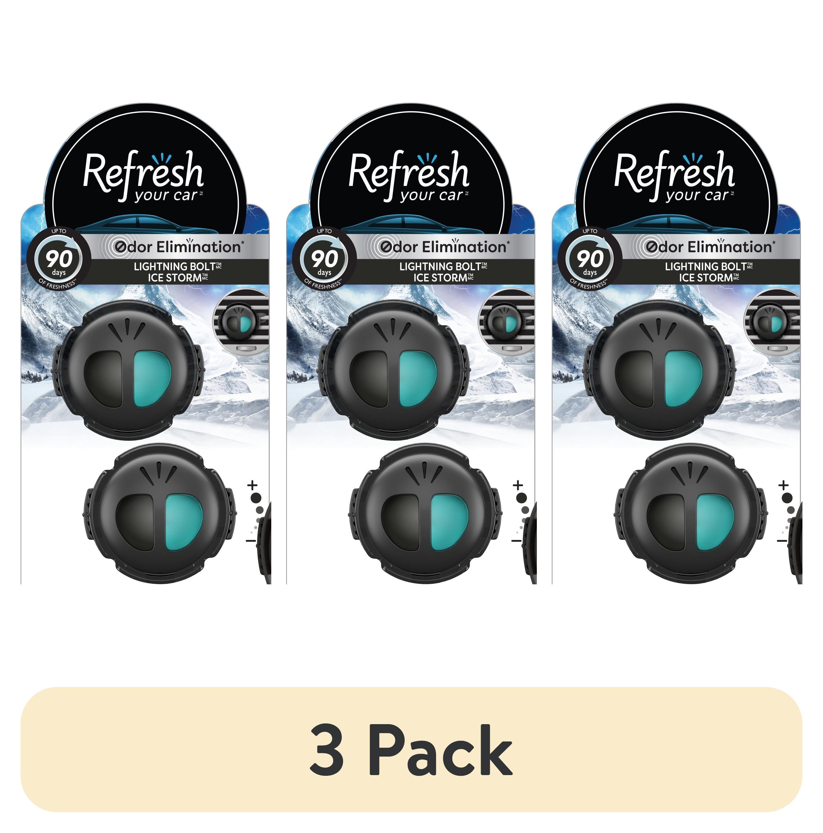 (3 pack) Refresh Your Car Mini Diffuser Car Air Fresheners, Lightning ...