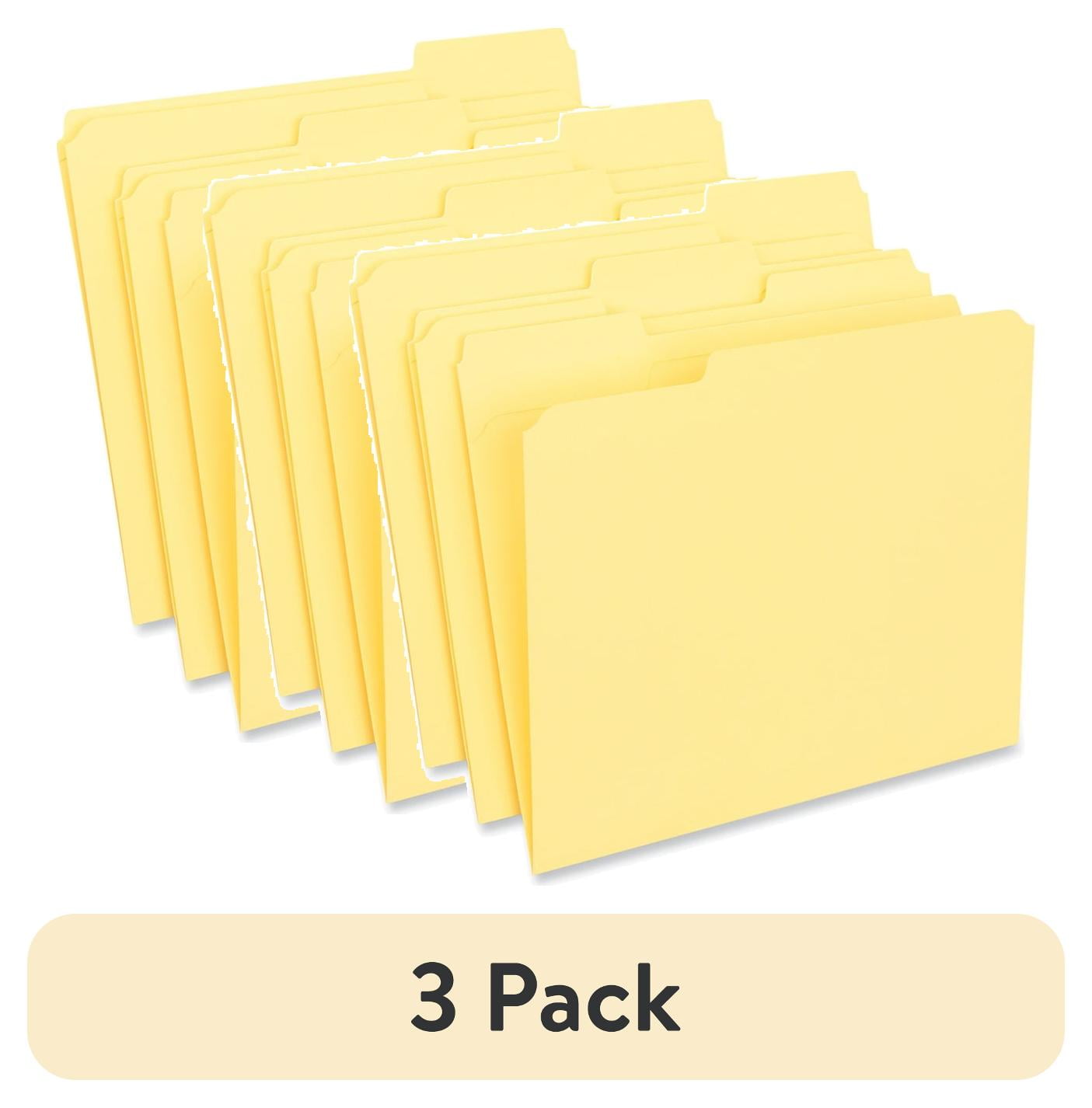 (3 pack) Universal UNV16164 Reinforced 1/3-Cut Assorted Top-Tab File ...