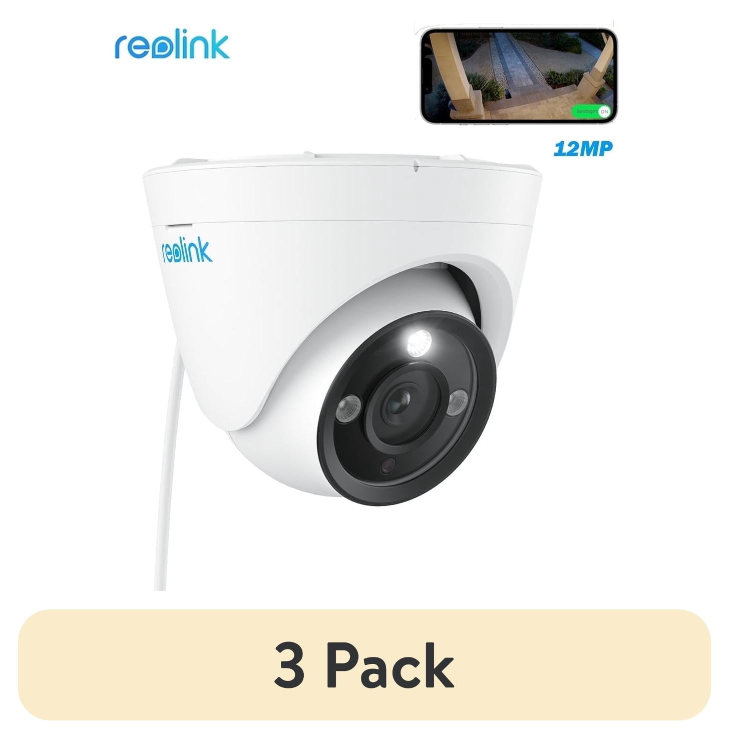 (3 pack) Reolink 12MP Outdoor Security PoE Camera 1224A Color Night ...