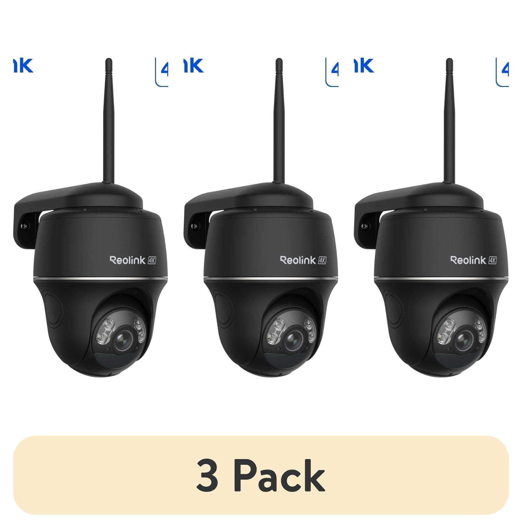 (3 pack) Reolink Argus 4K 8MP PT Ultra Wireless Wifi Pan &Tilt Solar ...