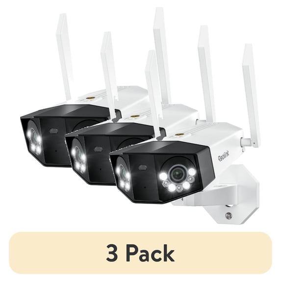 (3 pack) Reolink Duo 3 WiFi 16MP Dual-Lens 180° Panoramic Outdoor ...