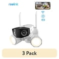 (3 pack) Reolink Duo Floodlight WiFi Dual-Lens 4K Wireless Camera 180 ...