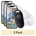 (3 pack) Reolink Lumus 2K 4MP Outdoor WiFi Security Camera with ...