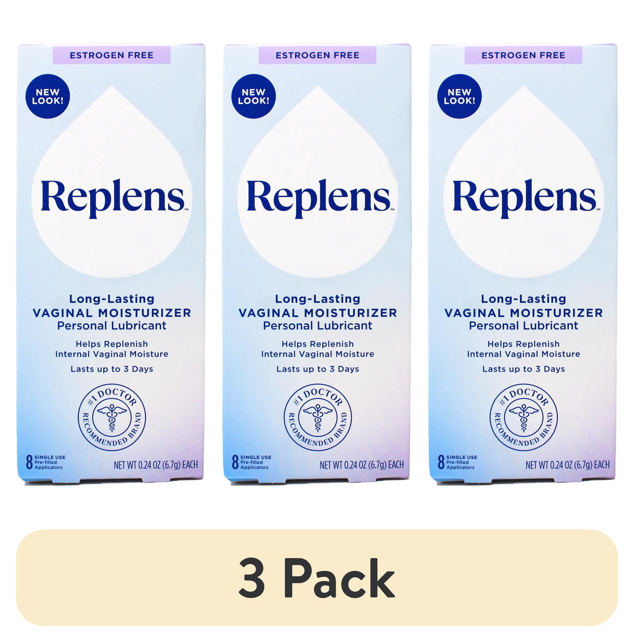 (3 pack) Replens Long Lasting Vaginal Moisturizer 8 Pre-filled ...