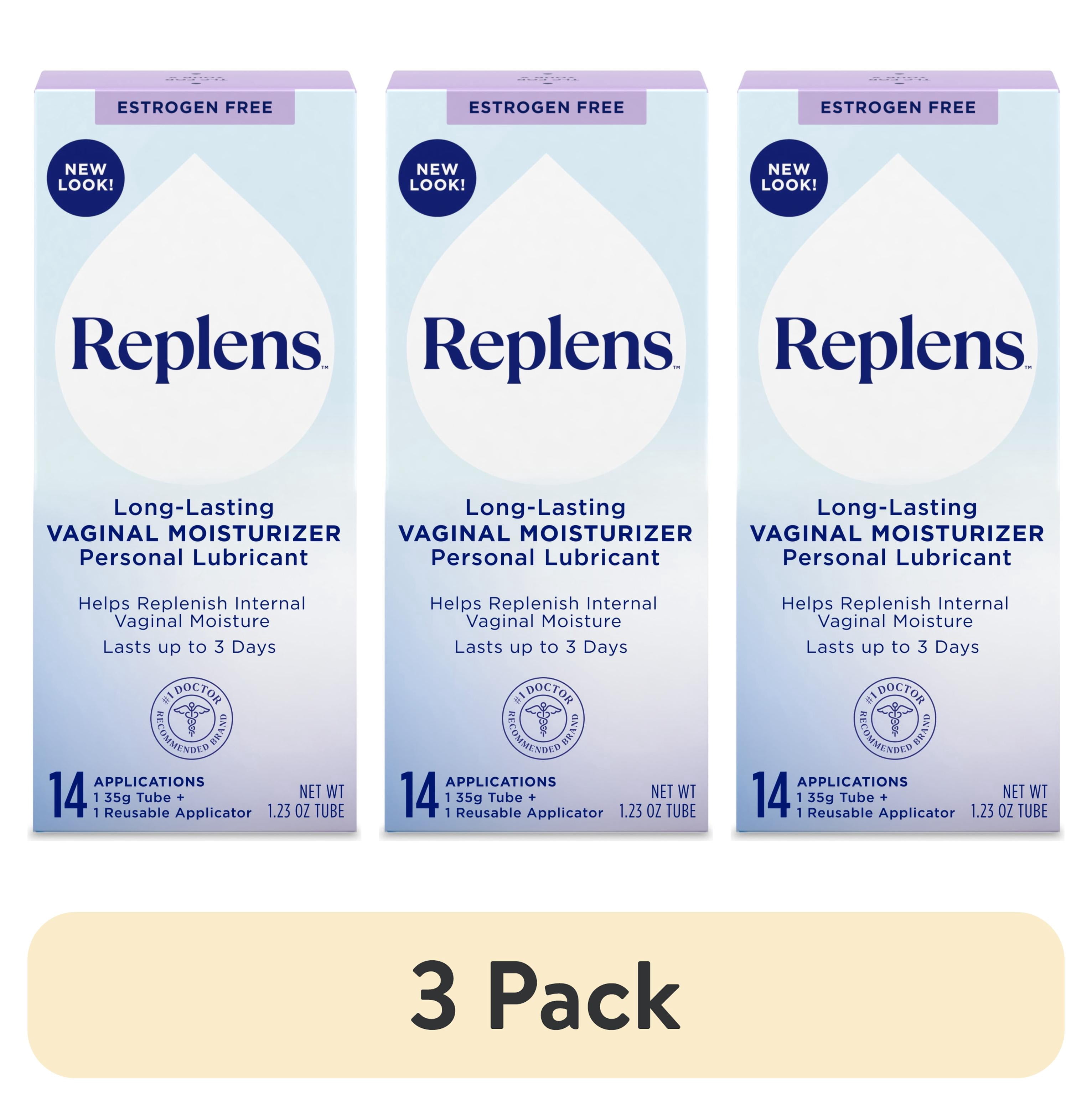 (3 pack) Replens Long Lasting Vaginal Moisturizer with Reusable ...