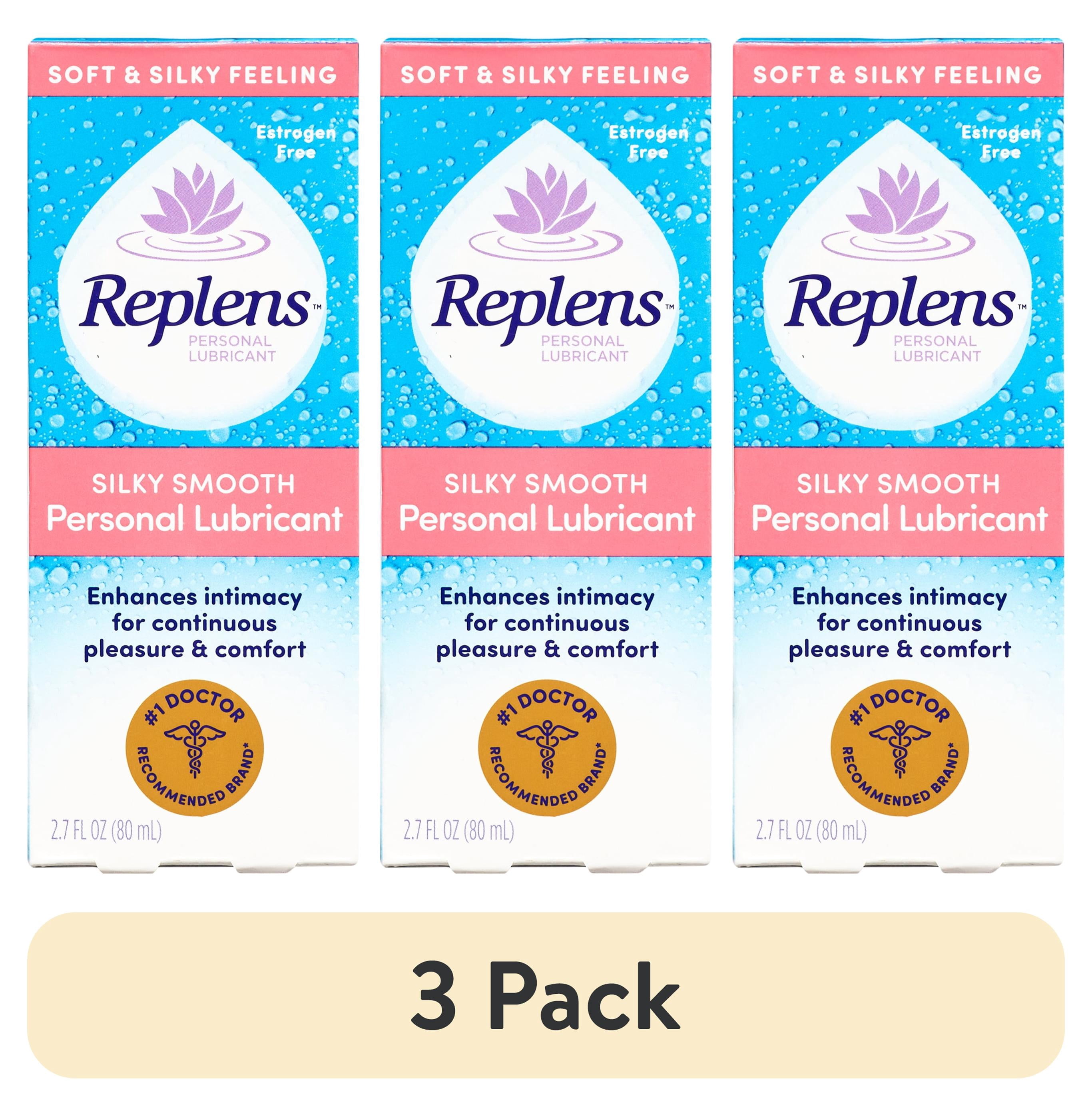 (3 pack) Replens Lubricant, Silky Smooth Silicone Based Personal ...