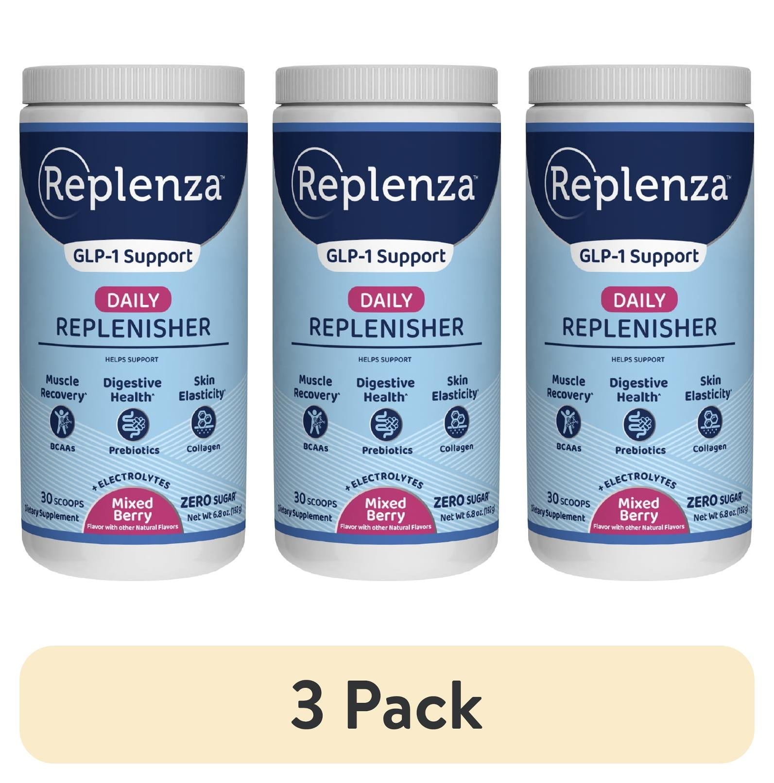(3 pack) Replenza GLP-1 Support, Daily Replenisher, Supports Muscle ...