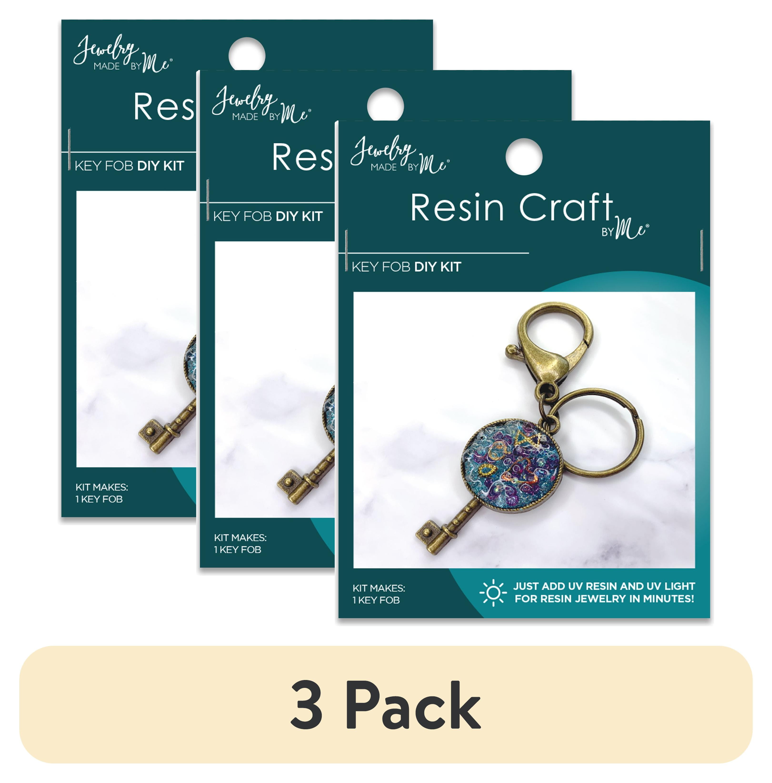 (3 pack) Resin Craft by Me Key Fob UV Resin DIY Kit Includes Glitter ...
