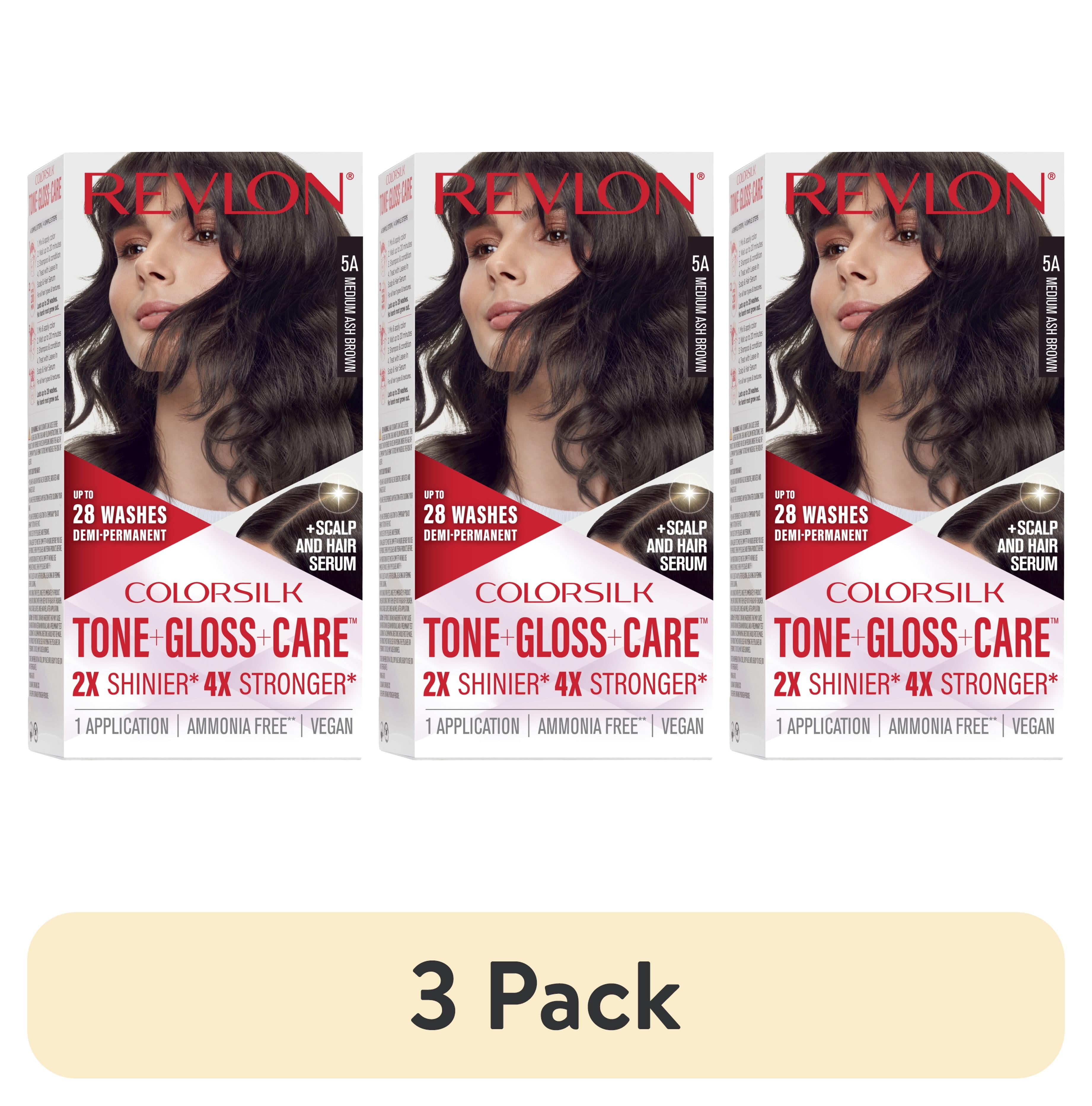 (3 pack) Revlon ColorSilk Tone + Gloss + Care Demi-Permanent Hair Color ...