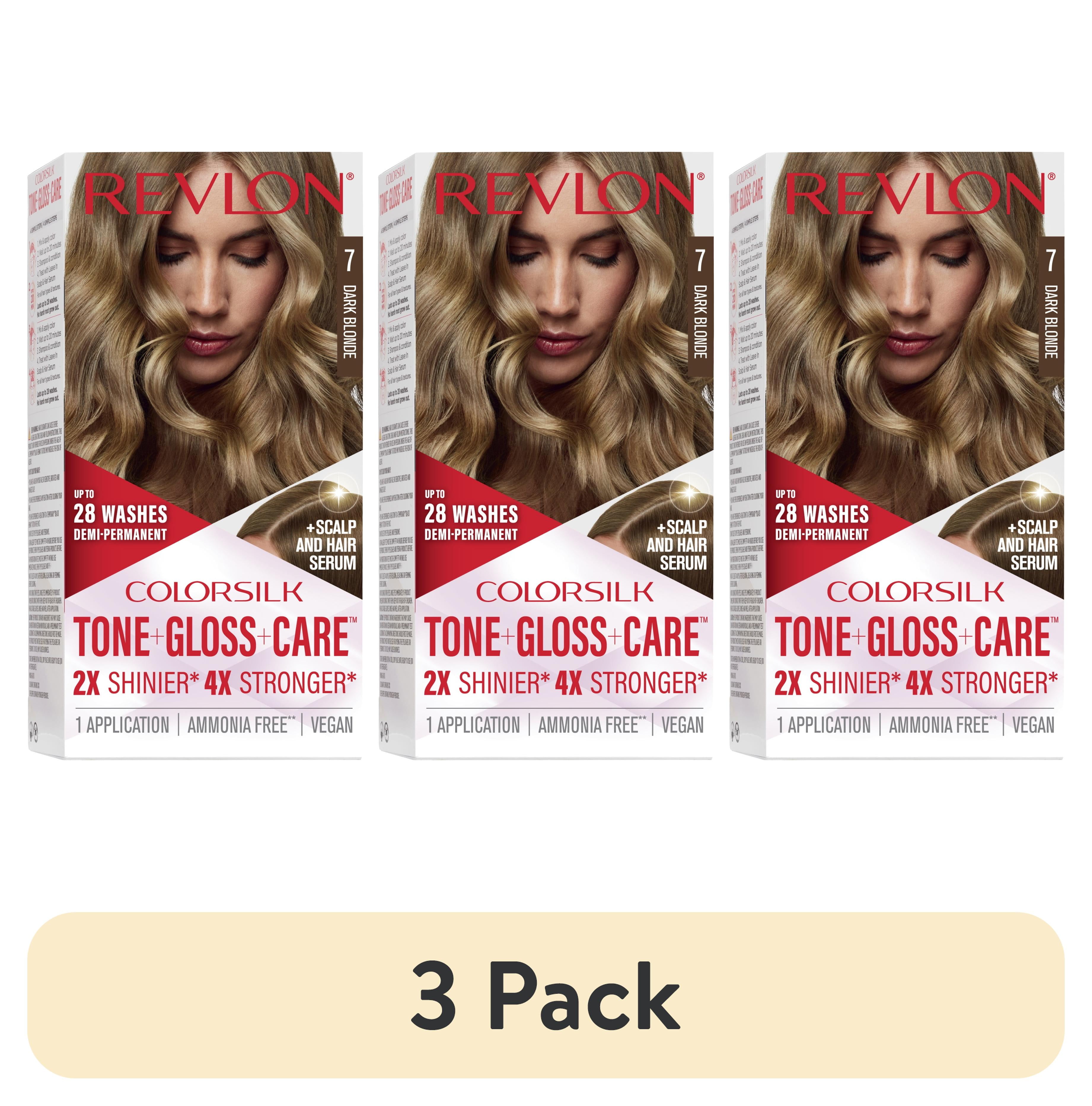 (3 pack) Revlon ColorSilk Tone + Gloss + Care Demi-Permanent Hair Color ...