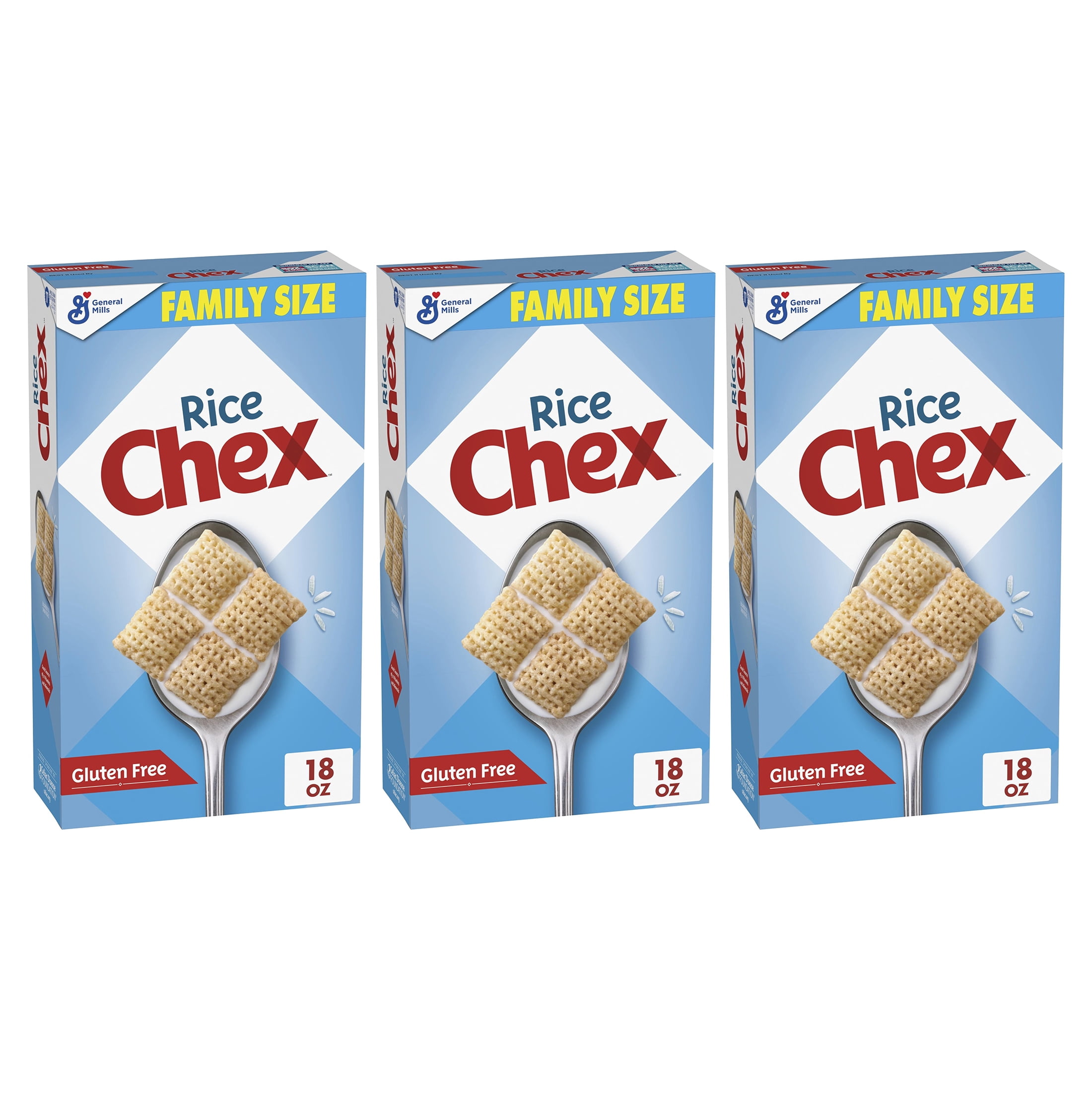 (3 pack) Rice Chex Gluten Free Breakfast Cereal, Homemade Chex Mix ...