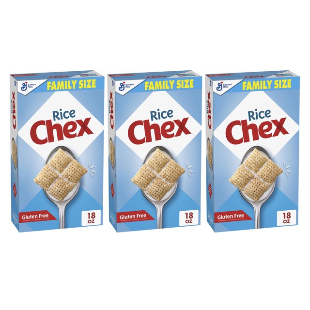 (3 pack) Rice Chex Gluten Free Breakfast Cereal, Homemade Chex Mix ...