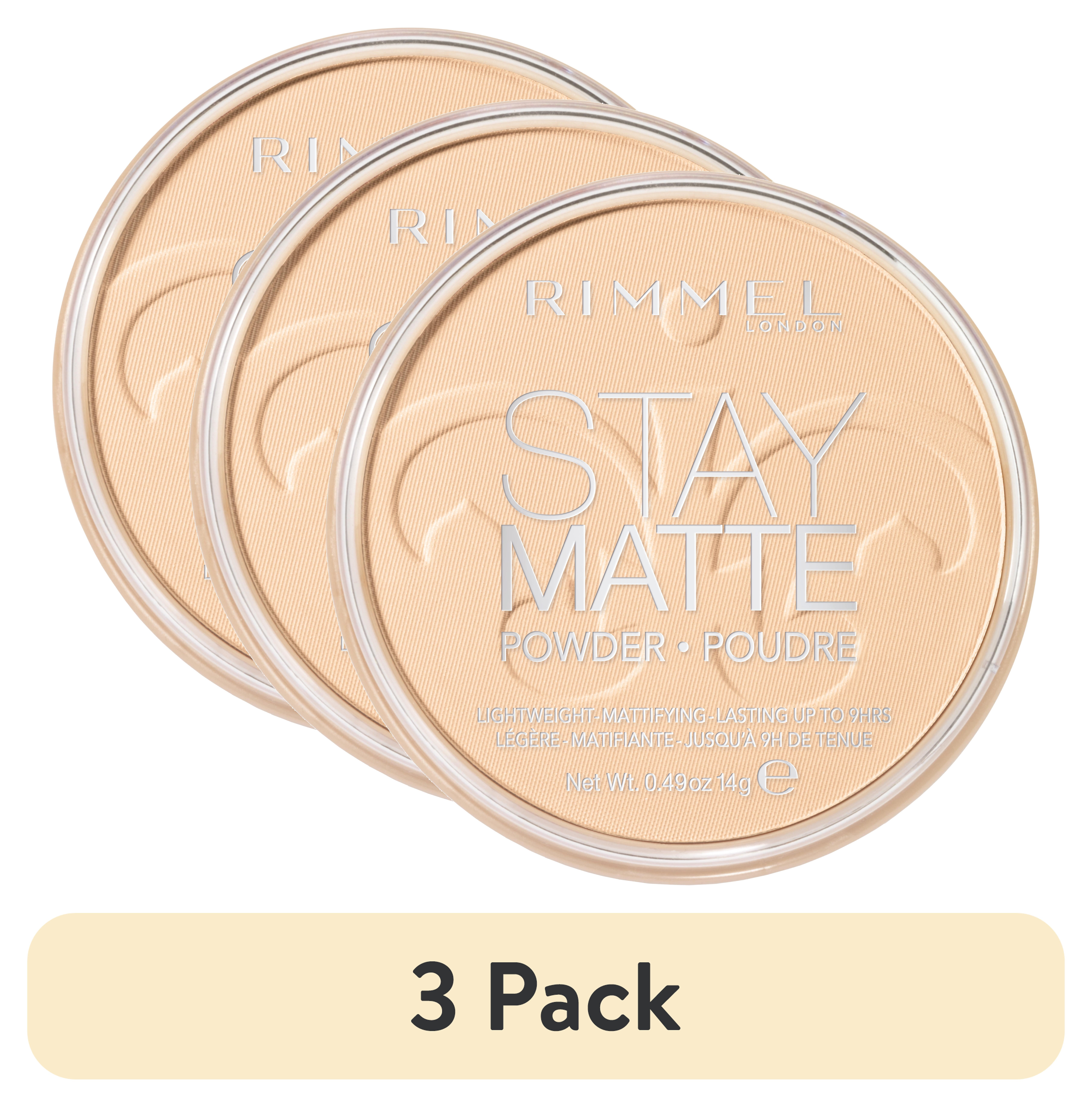 (3 pack) Rimmel London Stay Matte Pressed Powder, Transparent, .3 fl.oz ...