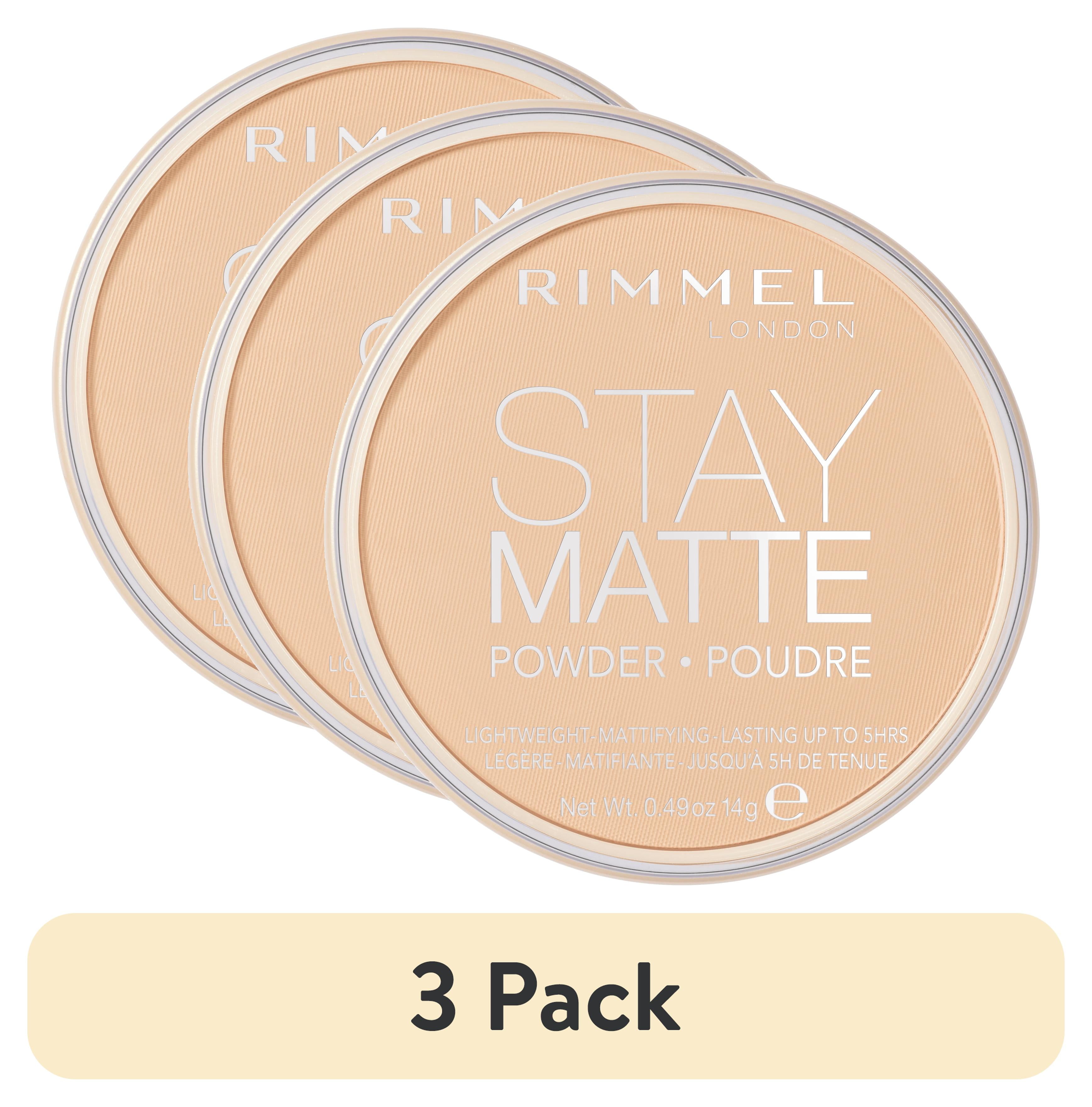 (3 pack) Rimmel London Stay Matte Pressed Powder, Creamy Natural, 0.49 ...