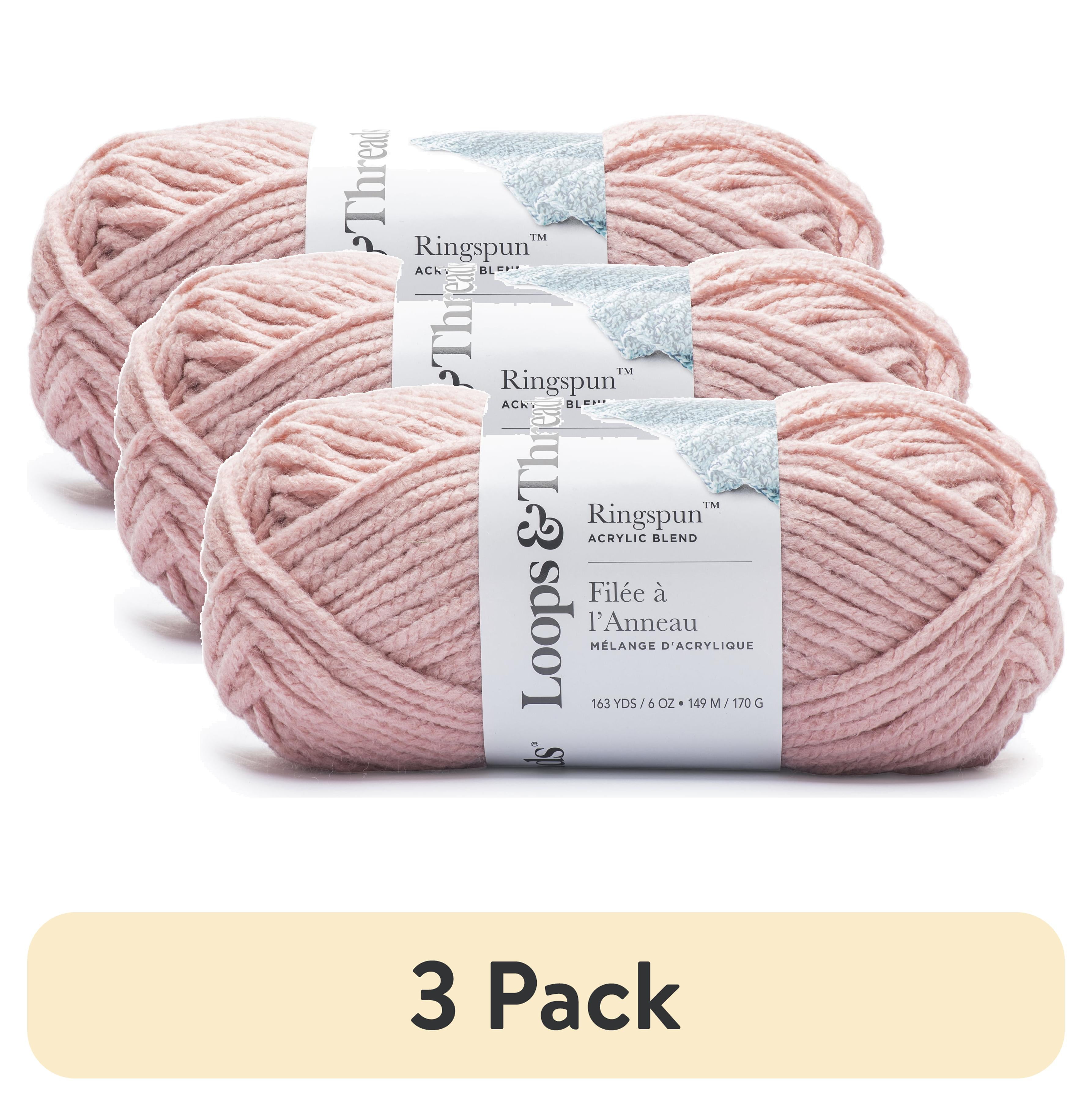 (3 pack) Ringspun Yarn by Loops & Threads - Yarn for Knitting - Crochet ...