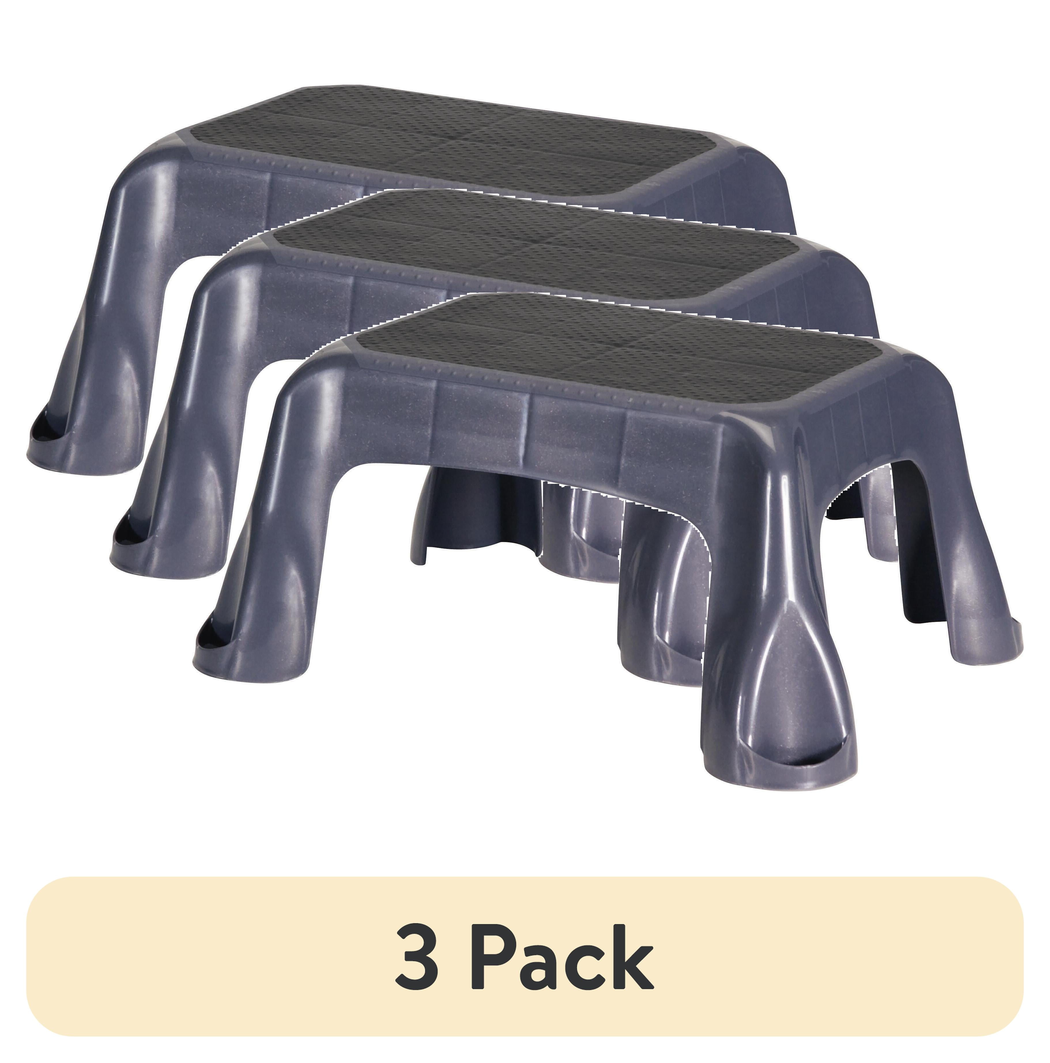 (3 pack) Rubbermaid Anti-Slip Plastic Step Stool, 1-Step, Gray ...