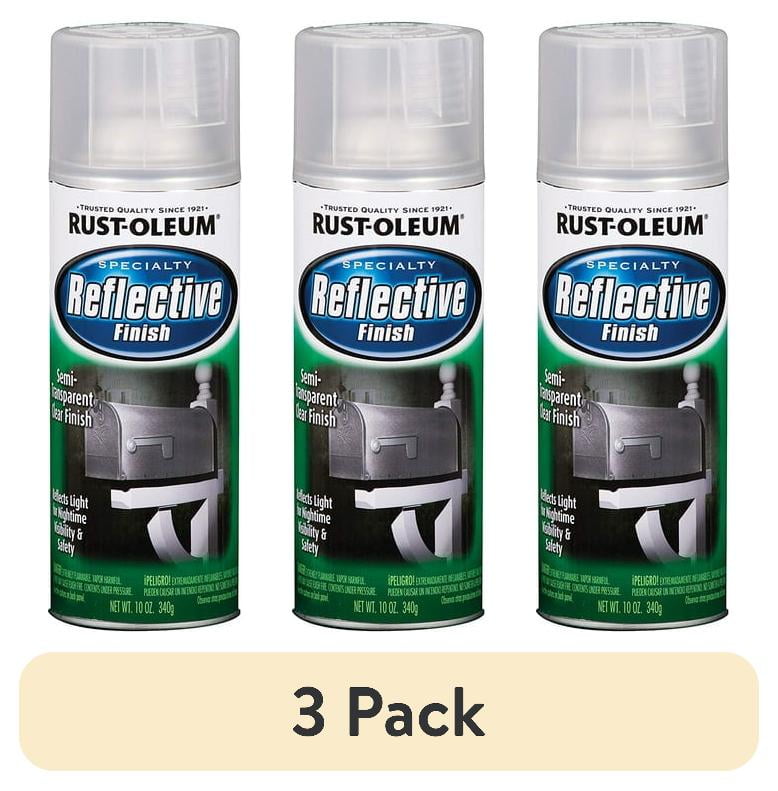 (3 pack) Rust-Oleum 214944 Specialty Reflective Spray, 10 oz, Clear ...