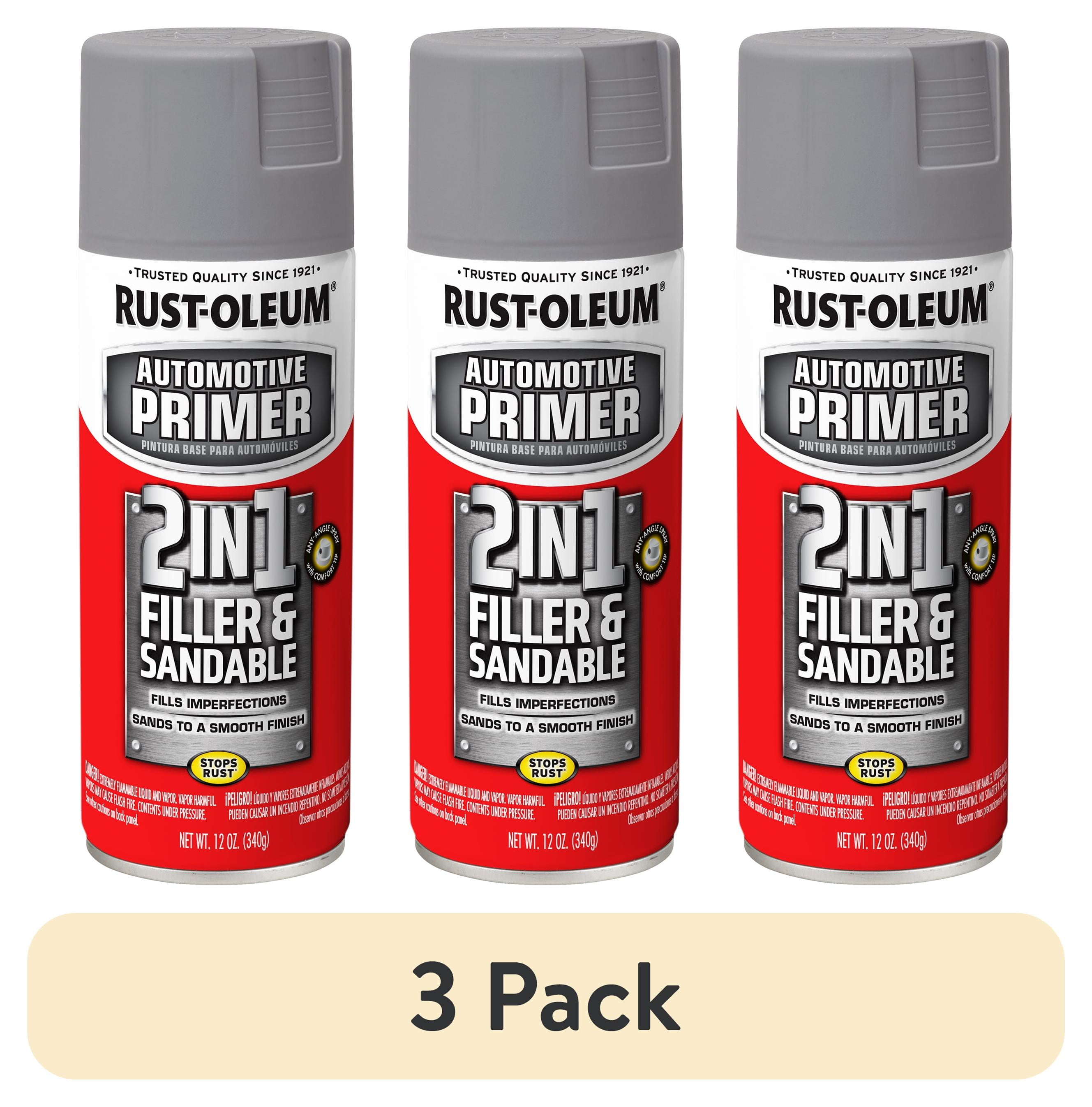 (3 pack) Rust-Oleum Automotive 2 in 1 Filler and Sandable Primer Spray ...