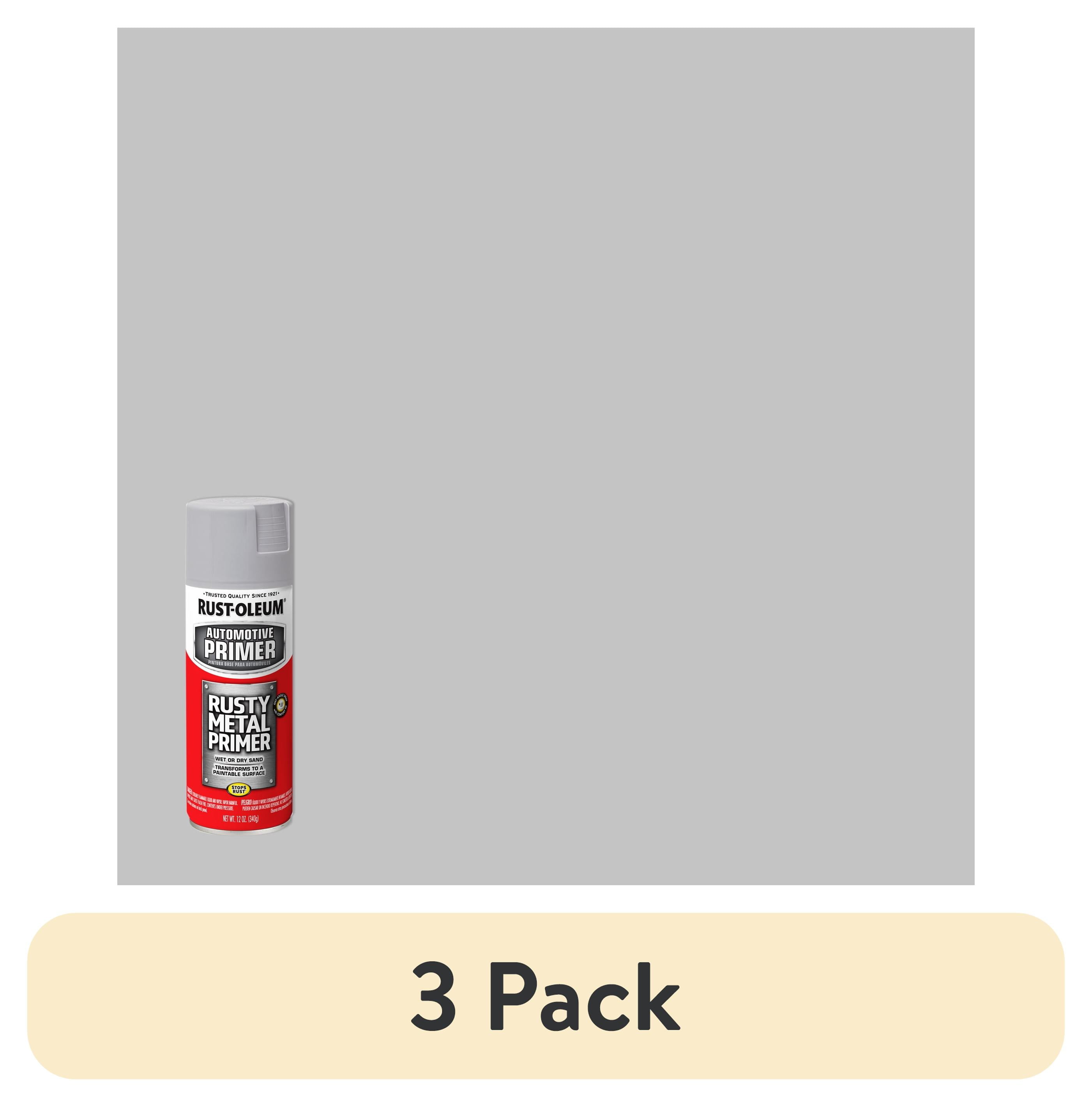(3 pack) Rust-Oleum Automotive Rusty Metal Primer Spray, Light Gray ...
