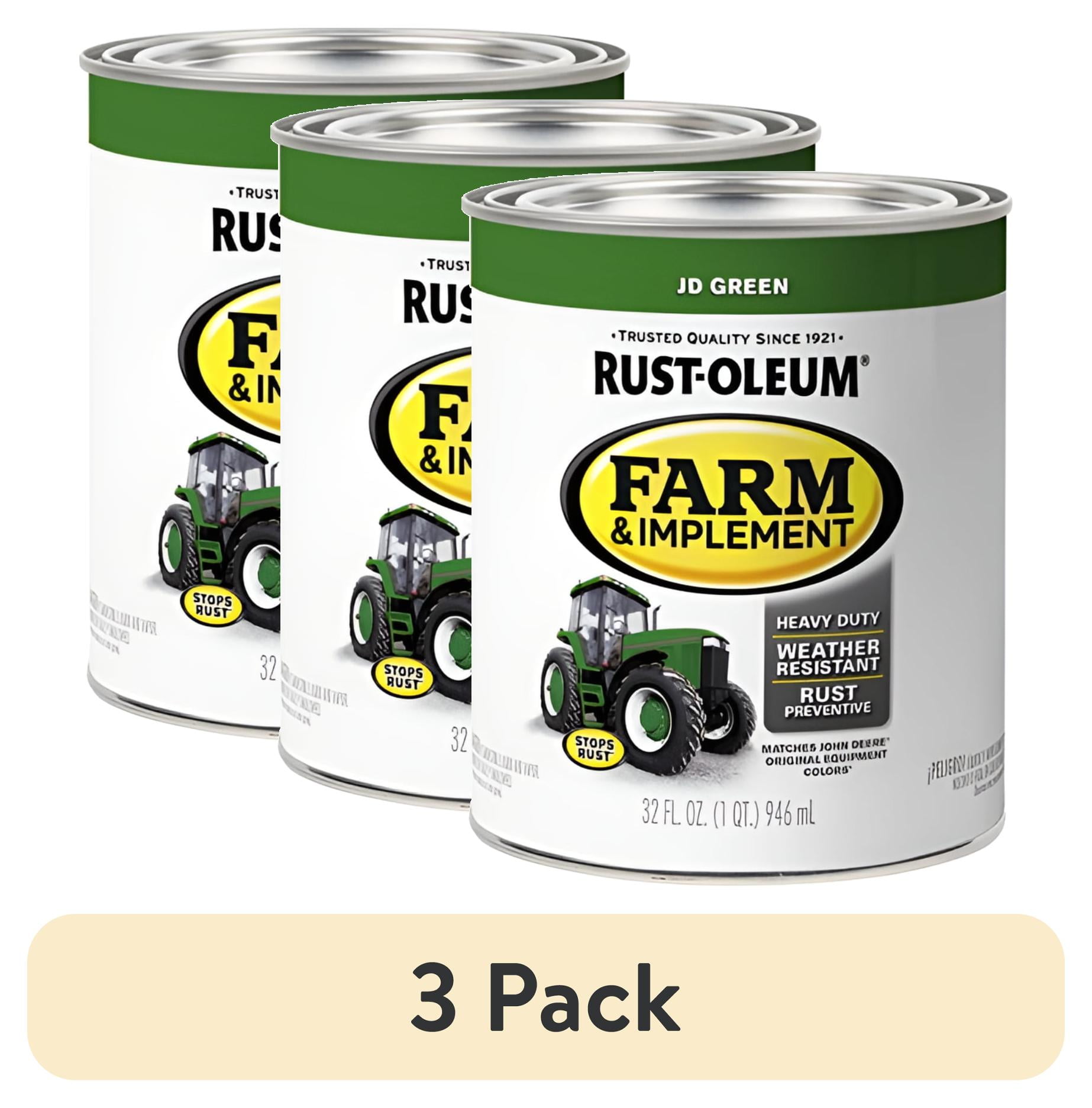 (3 pack) Rustoleum Specialty Rust Preventive Farm Equipment Paint, 1 qt ...