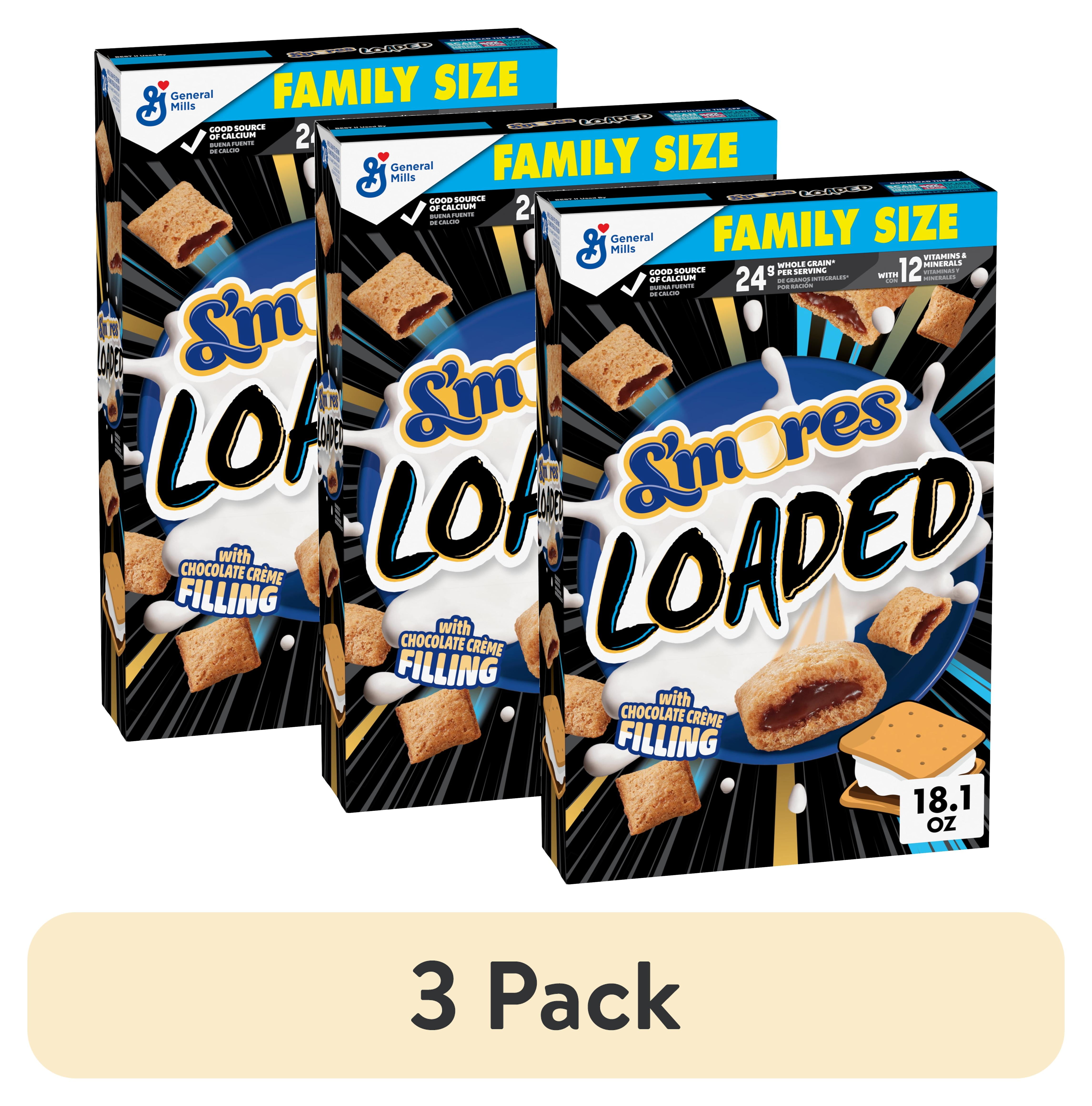 (3 pack) S'mores Loaded Cereal with Chocolate Creme Flavored Filling ...