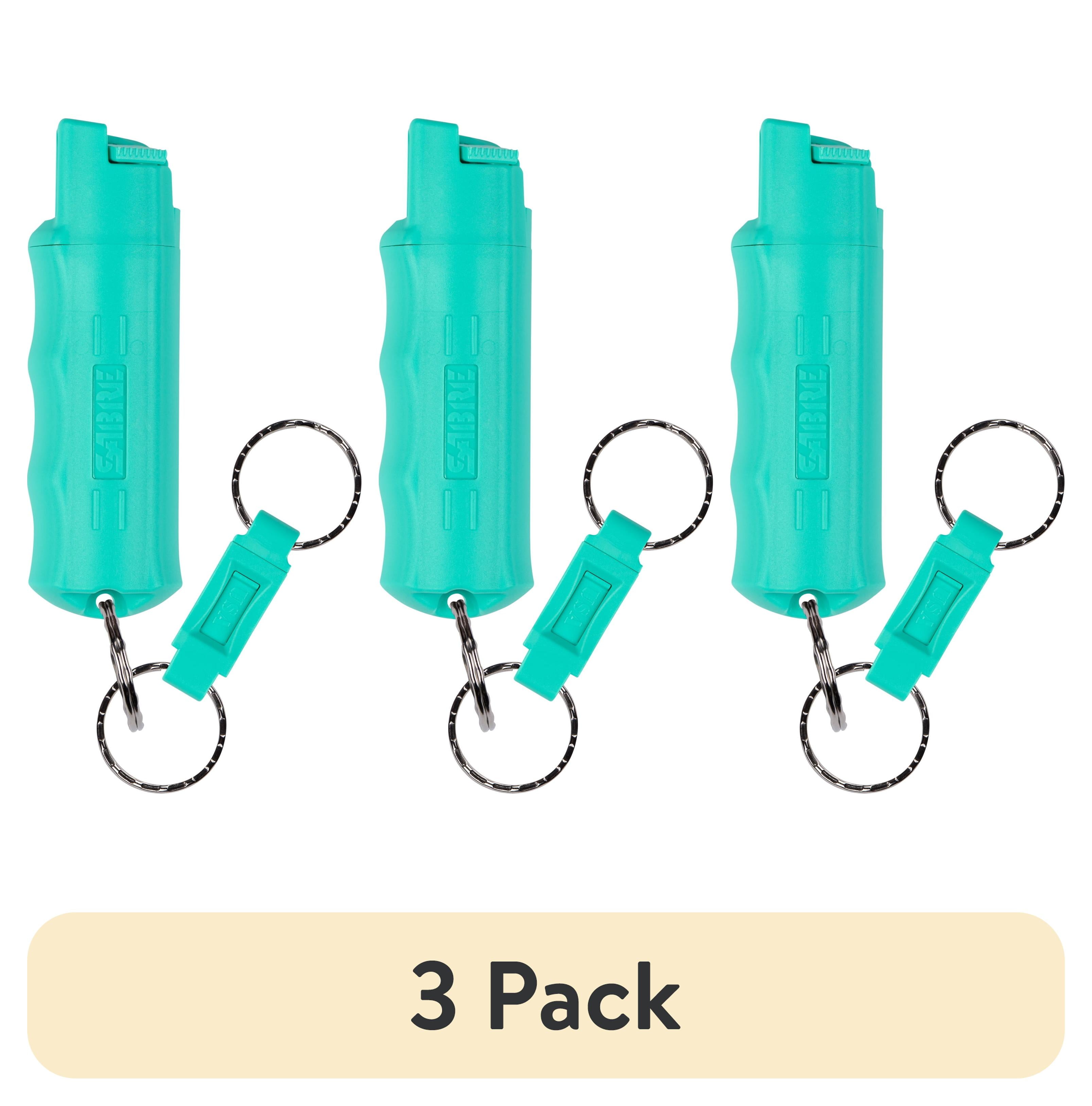 (3 pack) SABRE Pepper Spray Keychain with Quick Release, Mint Color, 1 ...