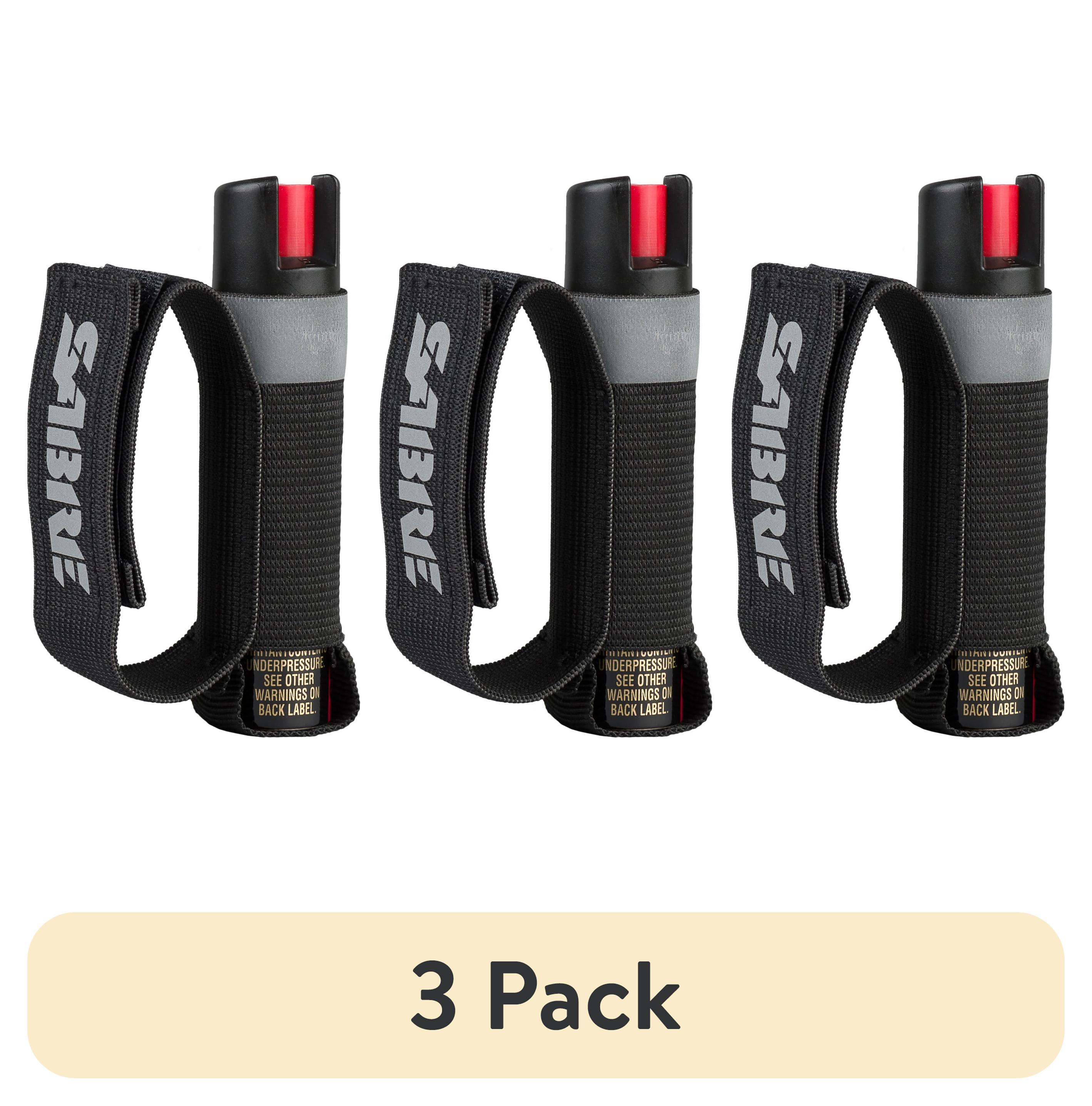 (3 pack) SABRE Runner Pepper Gel with Adjustable Hand Strap, Black, 0. ...
