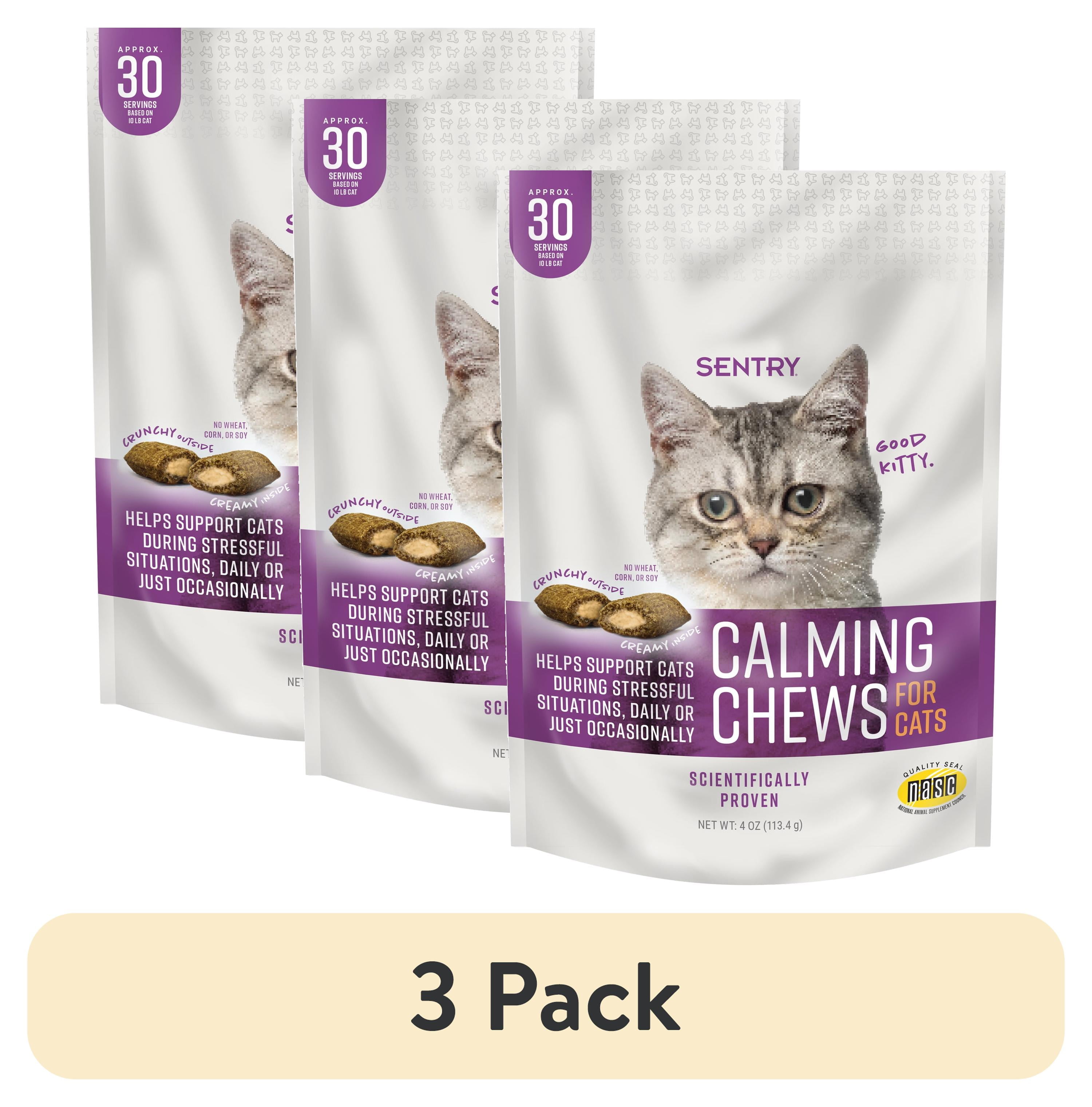 (3 pack) SENTRY Calming Chew for Cats - Walmart.com