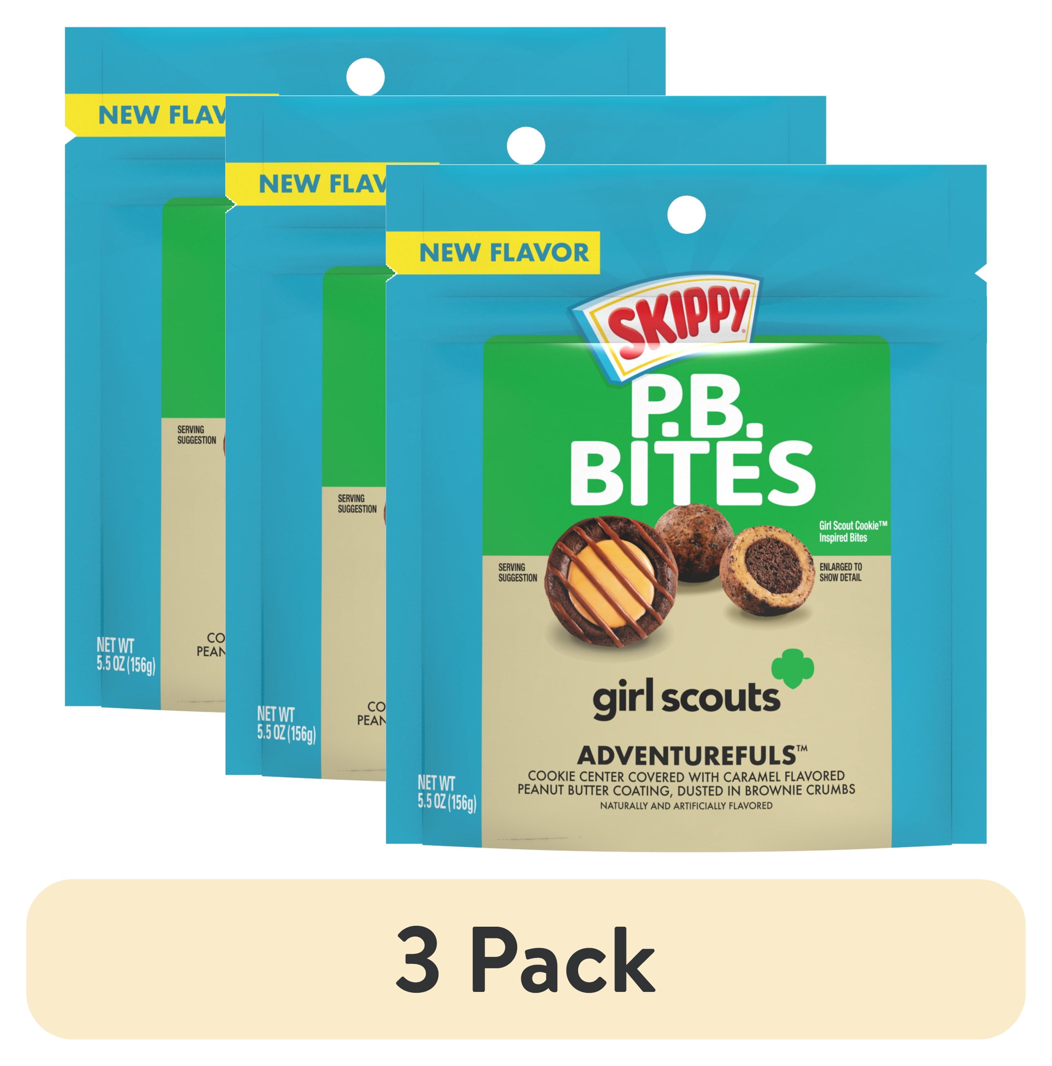 (3 pack) SKIPPY PB Bites Girl Scout Adventurefuls Snack, 6 Oz Pouch ...