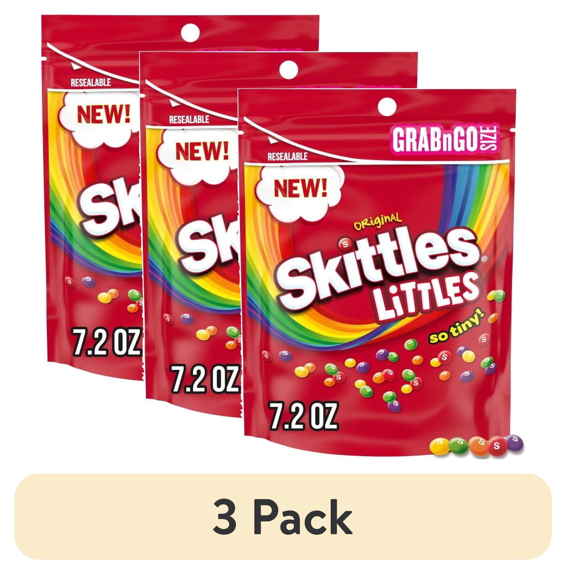 (3 pack) Skittles Littles Original Chewy Candy, Grab N Go, 7.2 oz ...