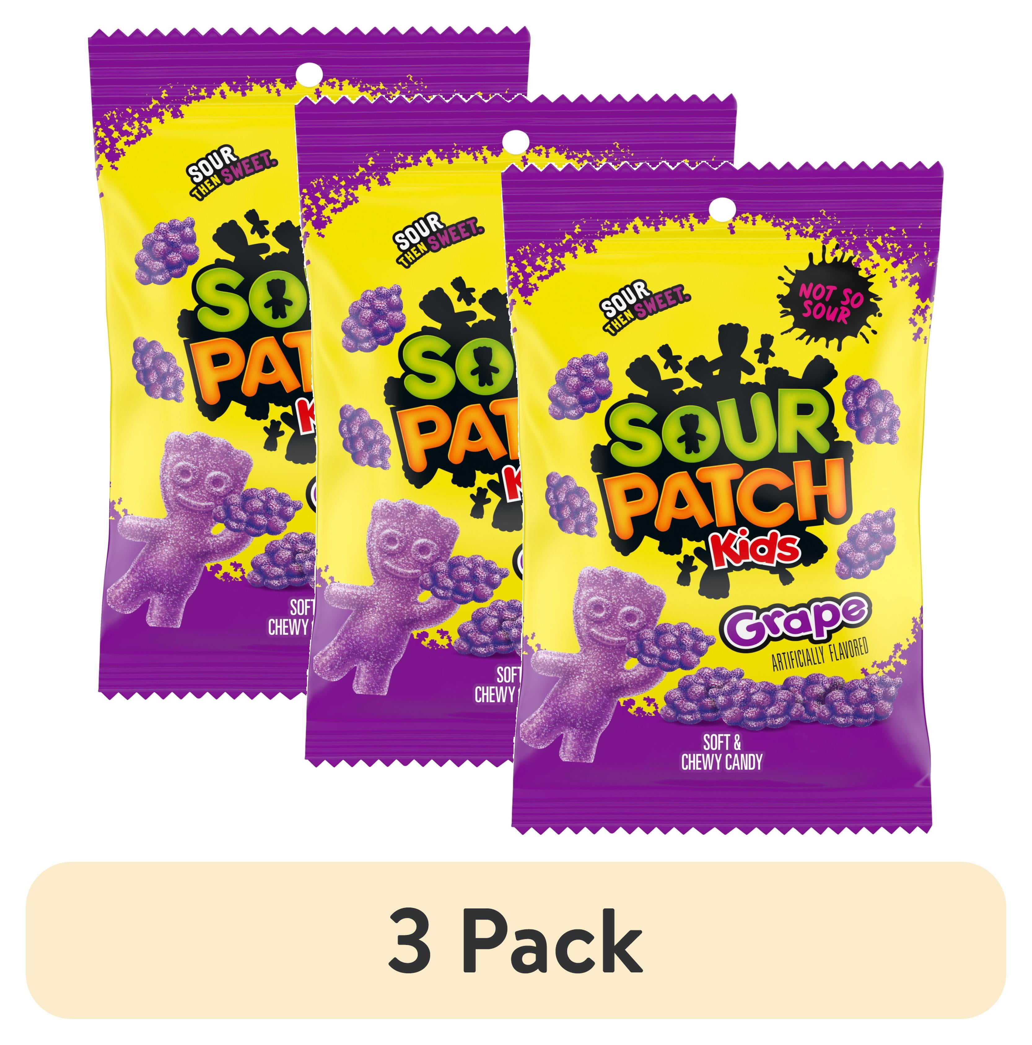 (3 pack) SOUR PATCH KIDS Grape Soft & Chewy Candy, 8.02 oz - Walmart.com