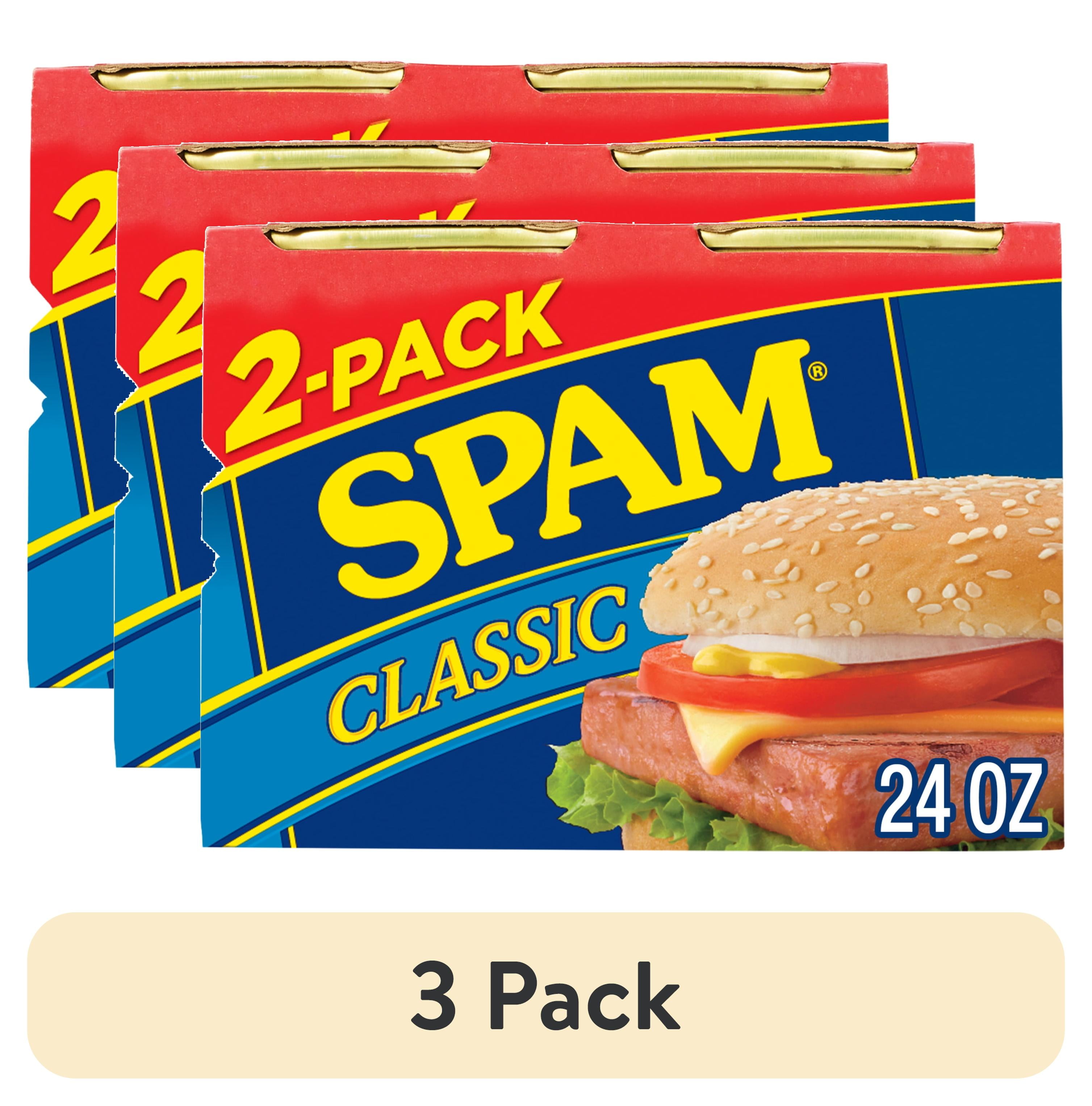 (3 pack) SPAM Classic Canned Meats, 12 oz Aluminum Can (2 Pack ...