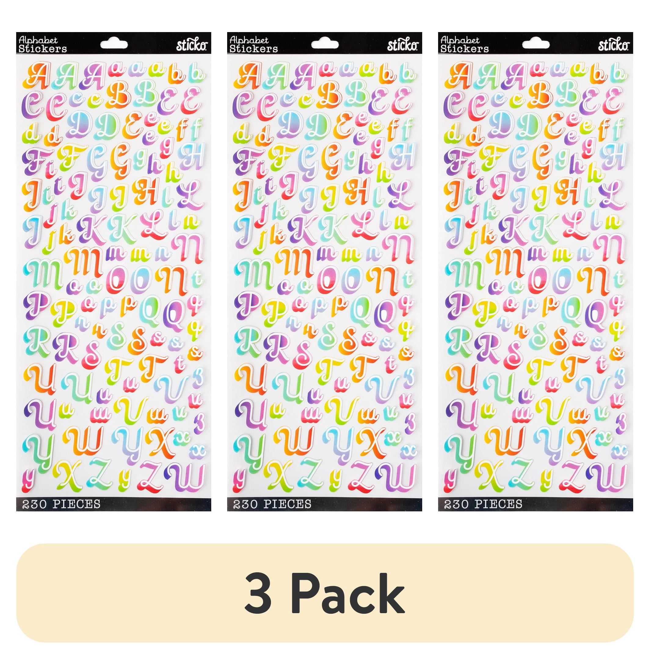 (3 pack) STI Bright Large Alphabet Stickers - Walmart.com