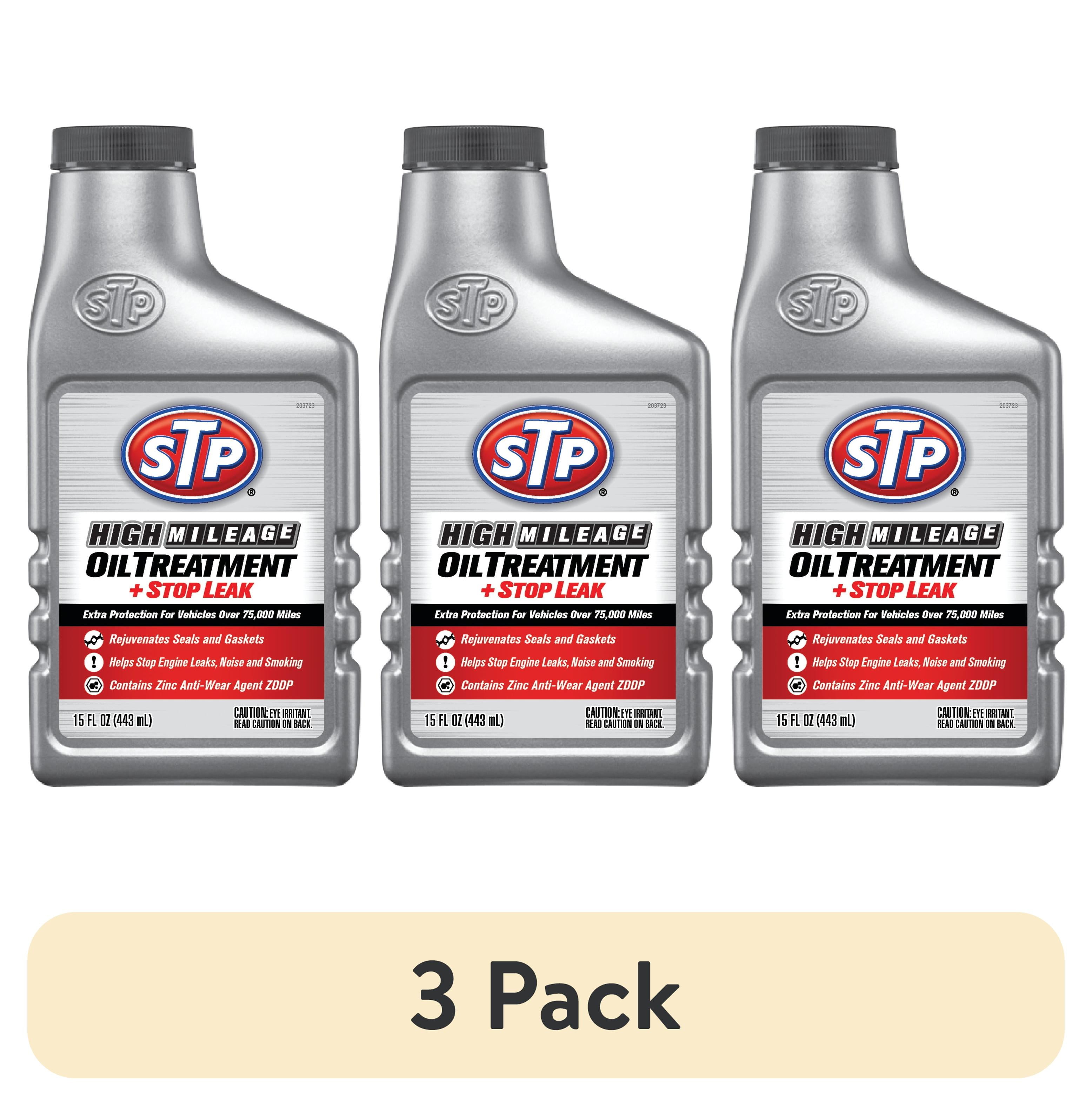 STP High Mileage Oil Treatment + Stop Leak Additive 15 fl oz for Engine ...