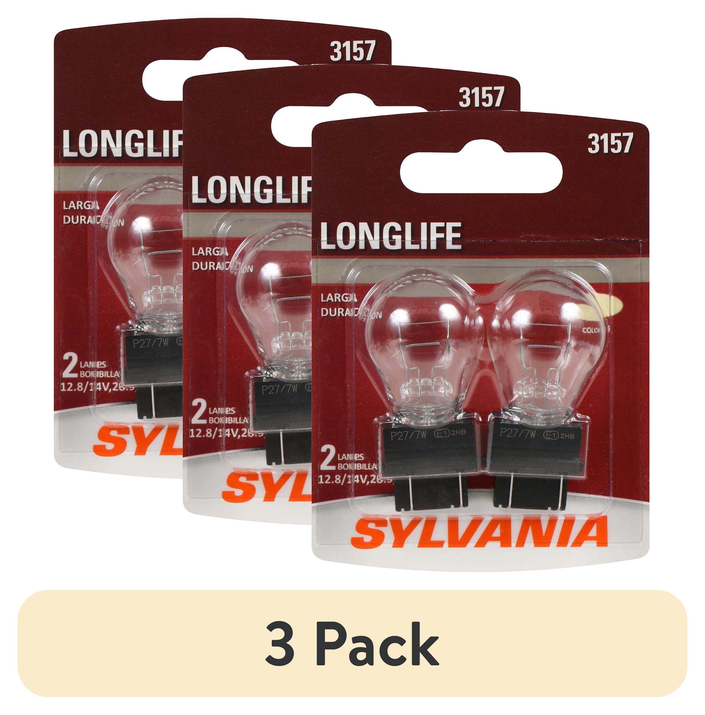 (3 pack) Sylvania 3157 Long Life Mini Bulb, 2 Pack, Compatible with Multiple Cars - Walmart.com