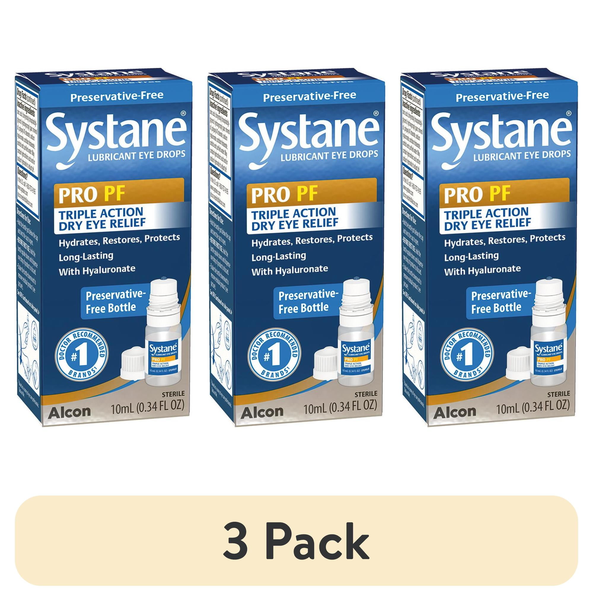 (3 pack) SYSTANE PRO Multi-Dose Preservative-Free Dry Eye Drops 10mL ...