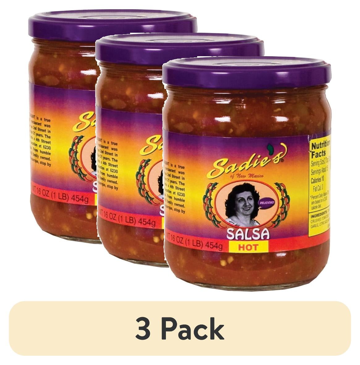 (3 pack) Sadie's Salsa Hot, 16oz, 1 Count, Kosher, Non-GMO, Gluten-Free, Chunky Salsa - Walmart.com