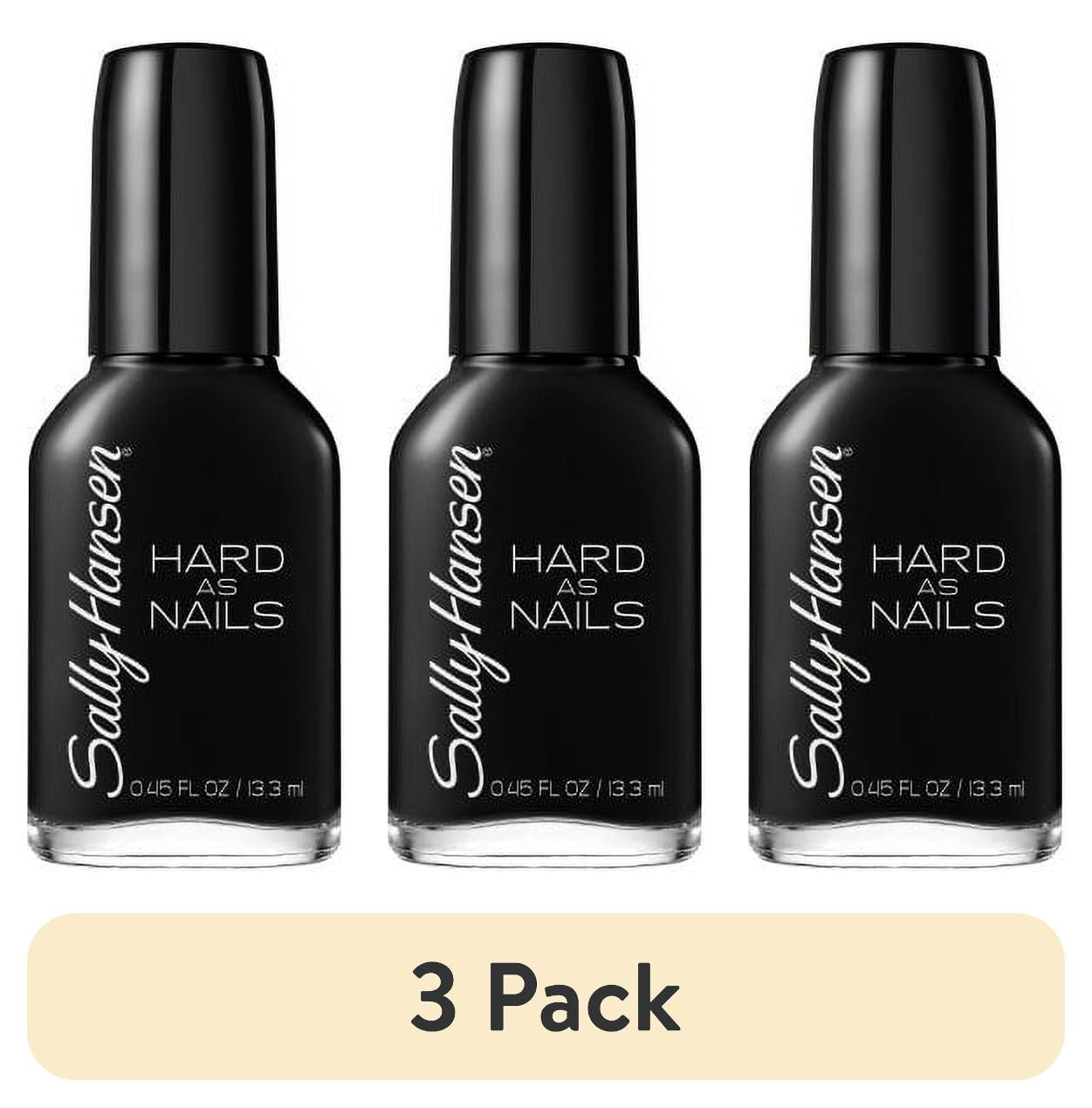 (3 pack) Sally Hansen Hard As Nails Nail Color, Black Heart, 0.45 oz ...