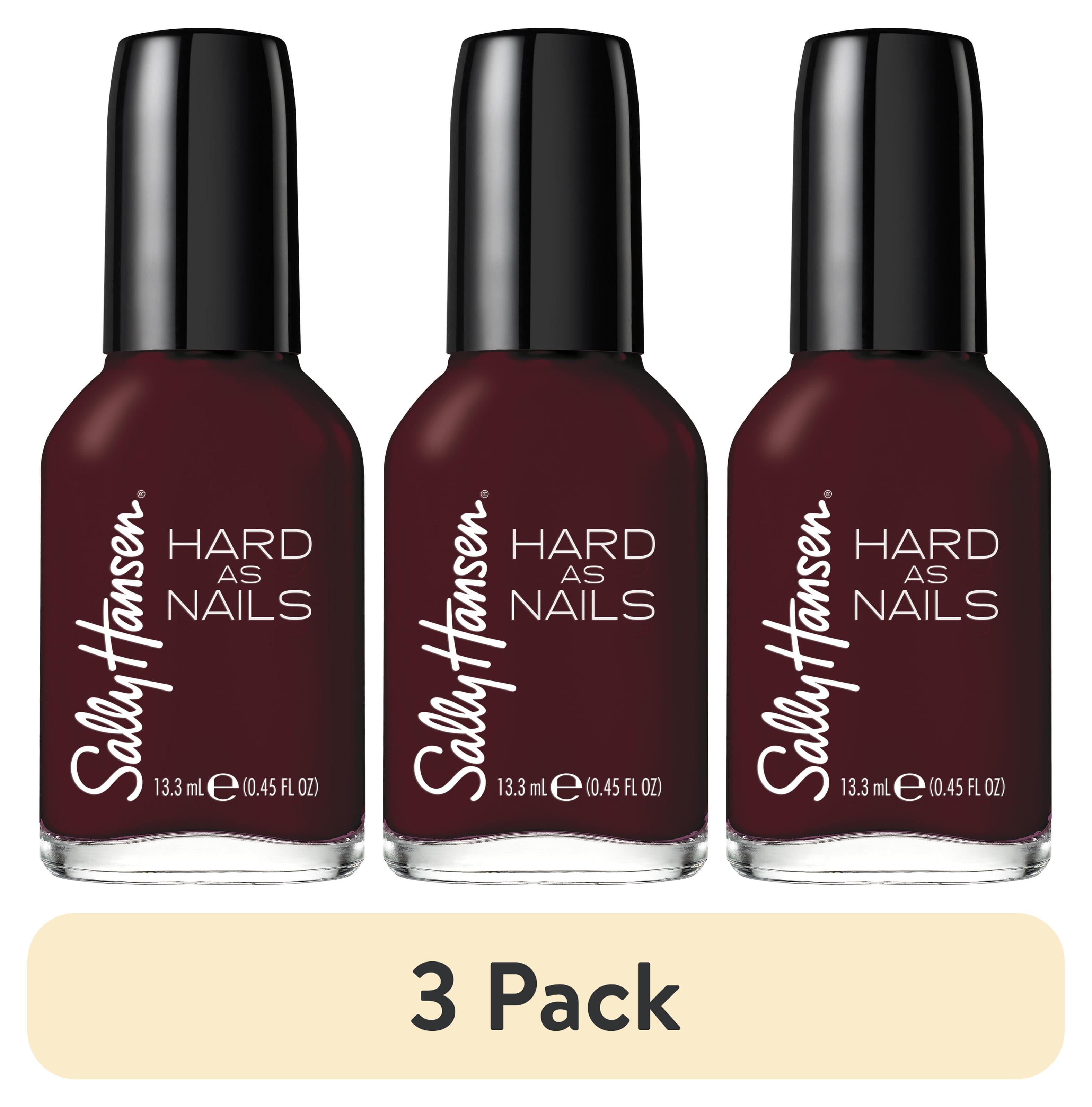 (3 pack) Sally Hansen Hard as Nails Garnet Attention Nail Polish 0.45 ...