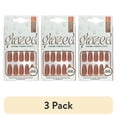 (3 pack) Salon Perfect Artificial Press on Nails, 225 Glazed Chocolate ...