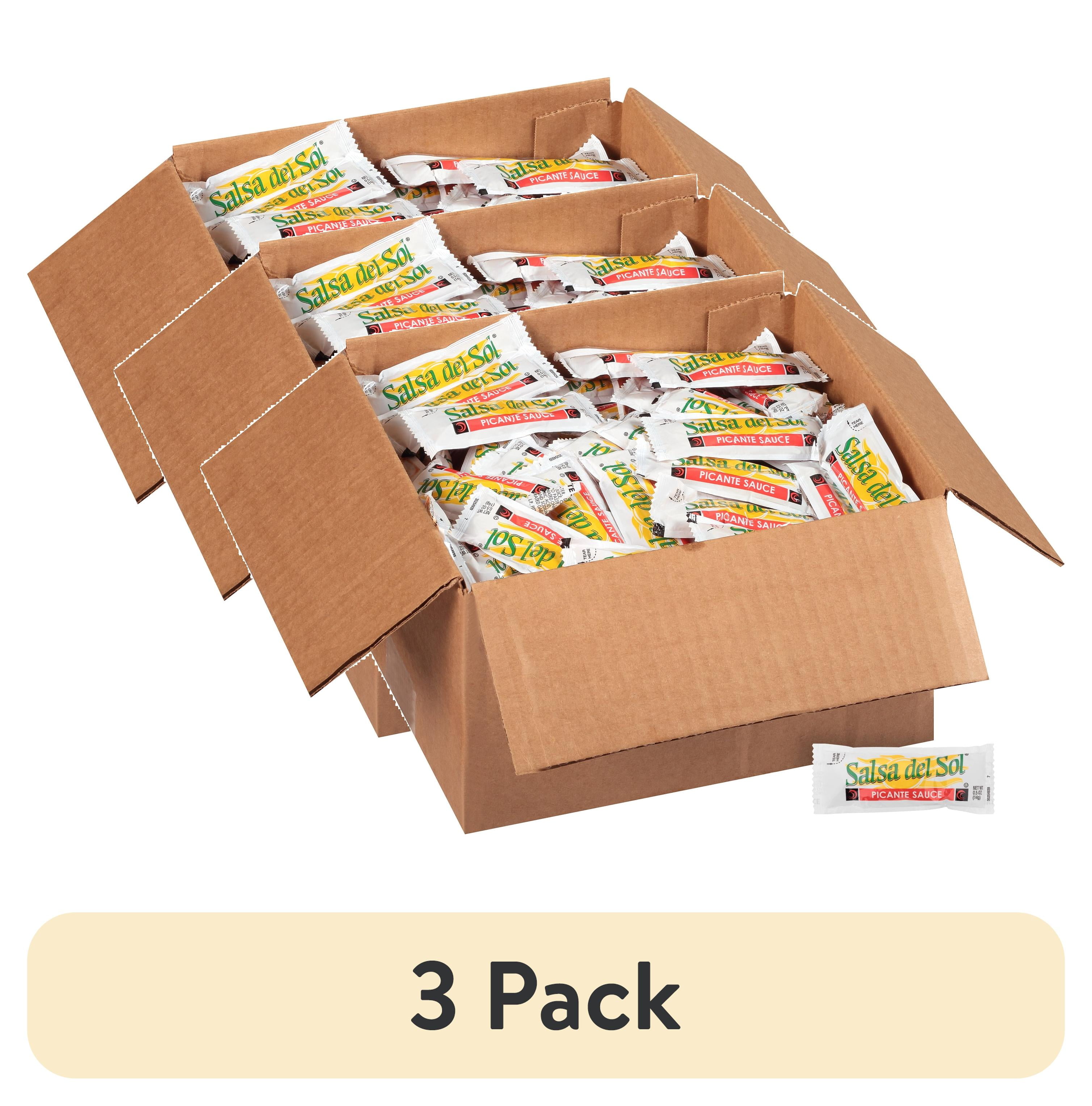 (3 pack) Salsa Del Sol Single Serve Picante Sauce, 0.5 oz. Packets, 200 ...