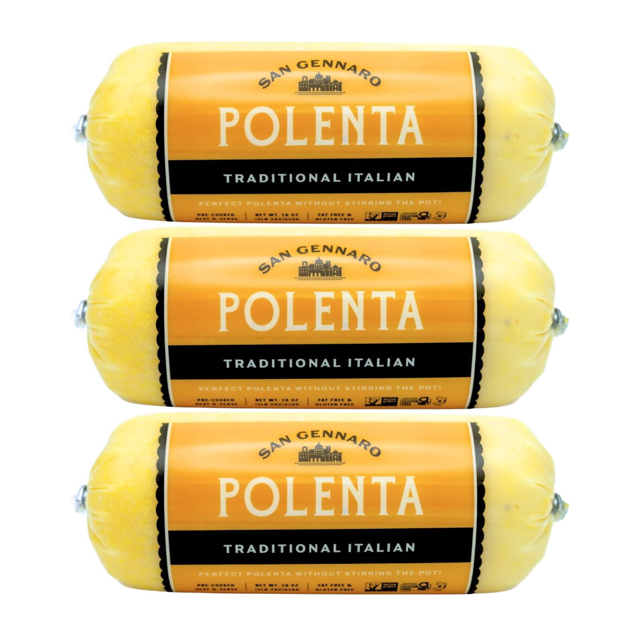 (3 pack) San Gennaro Traditional Italian Polenta, 18 oz - Walmart.com