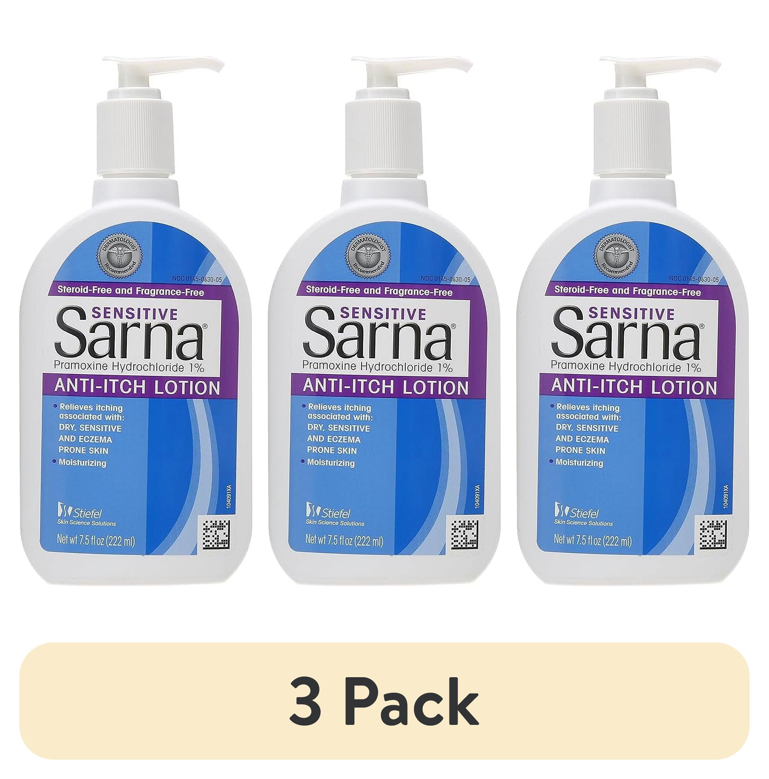 (3 pack) Sarna Sensitive Anti-Itch Lotion for Eczema and Sensitive Dry ...