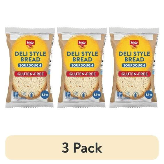 (3 pack) Schar Gluten Free Deli Style Sourdough Bread, Regular, Shelf ...